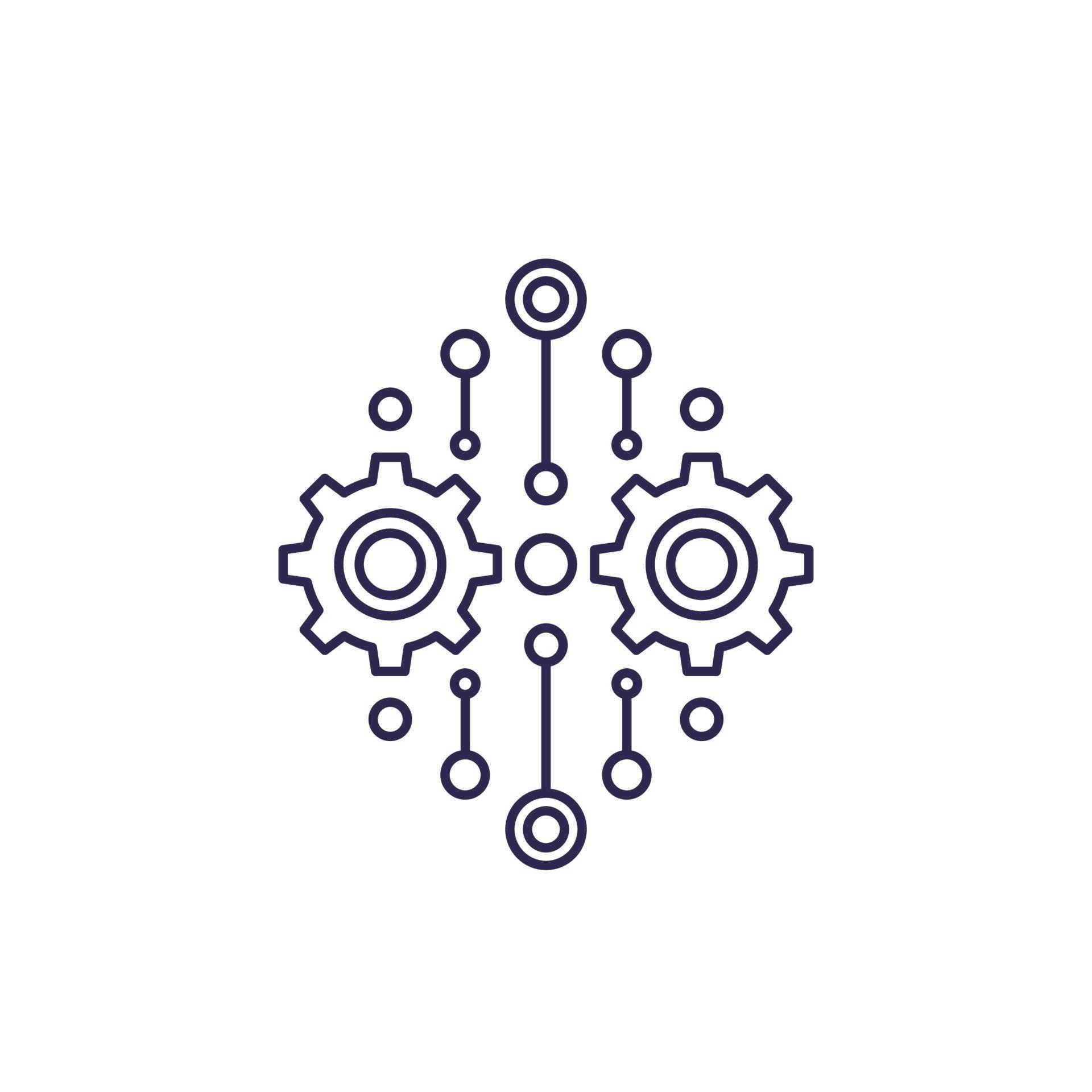 Integration, automation concept, vector line icon.eps 2040817 Vector ... Integration, automation concept, vector line icon.eps 2040817 Vector ...