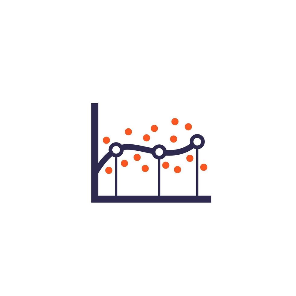 regression analysis icon on white.eps 2040850 Vector Art at Vecteezy