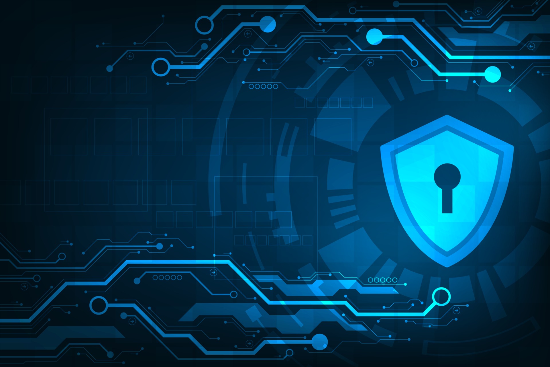 Vector Technology Background In The Concept Of Security Systems