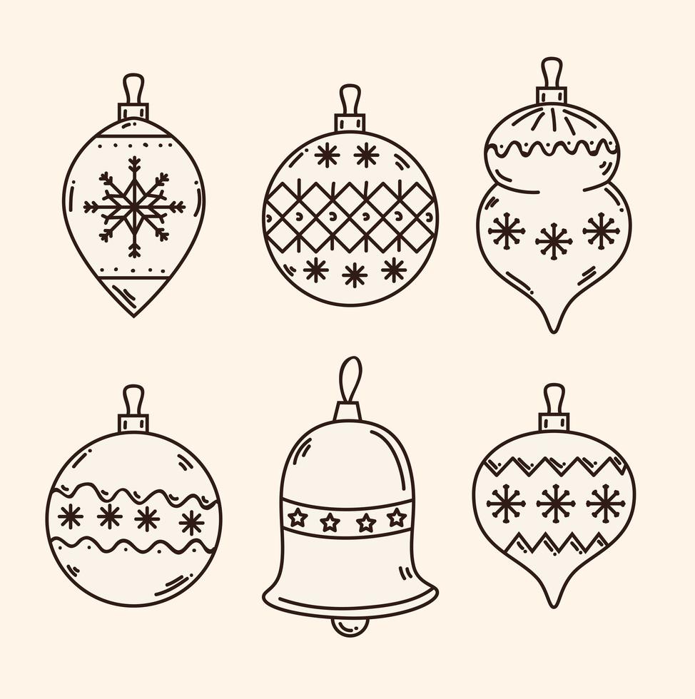Christmas ornament set 2043439 Vector Art at Vecteezy