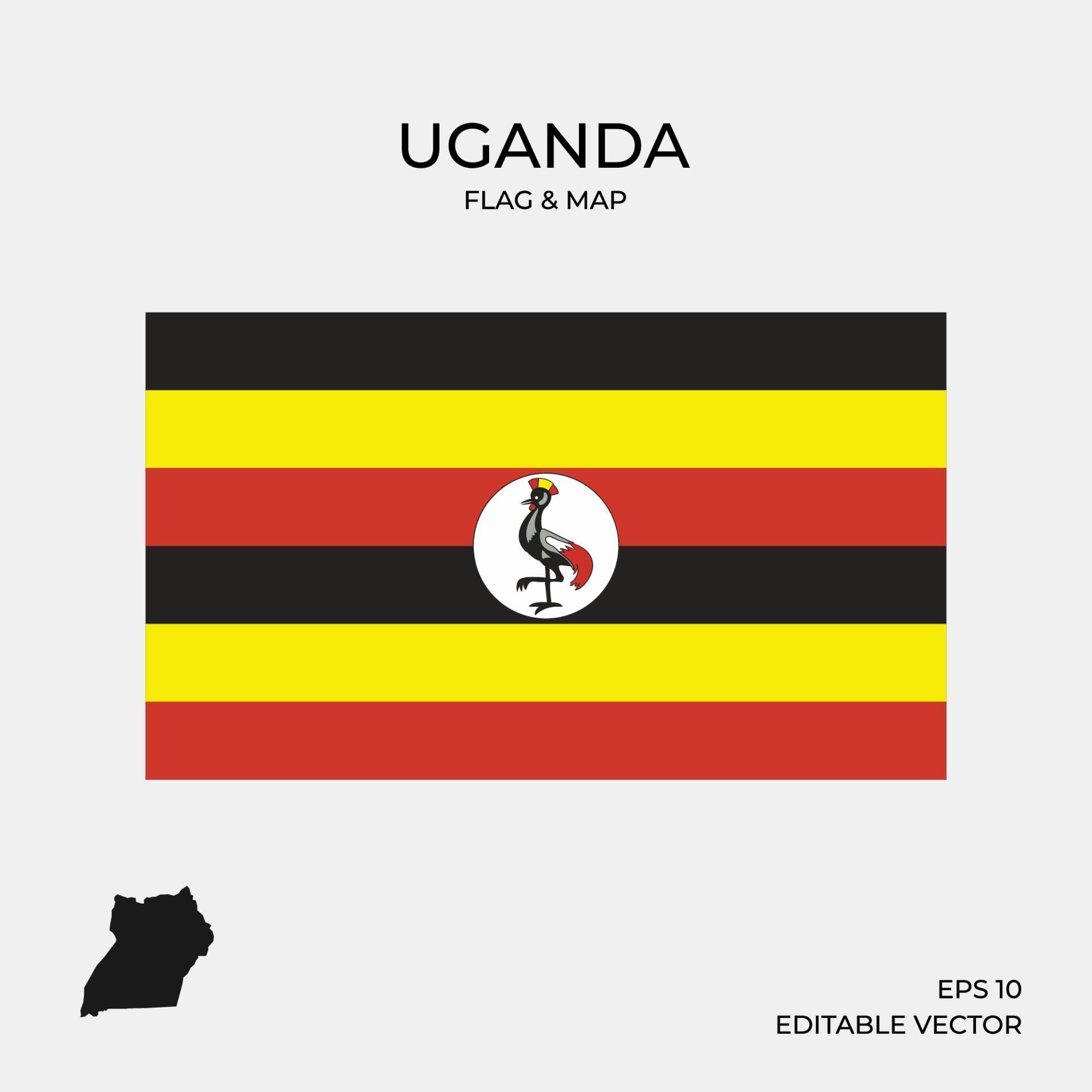 Uganda Map And Flag 2046197 Vector Art At Vecteezy