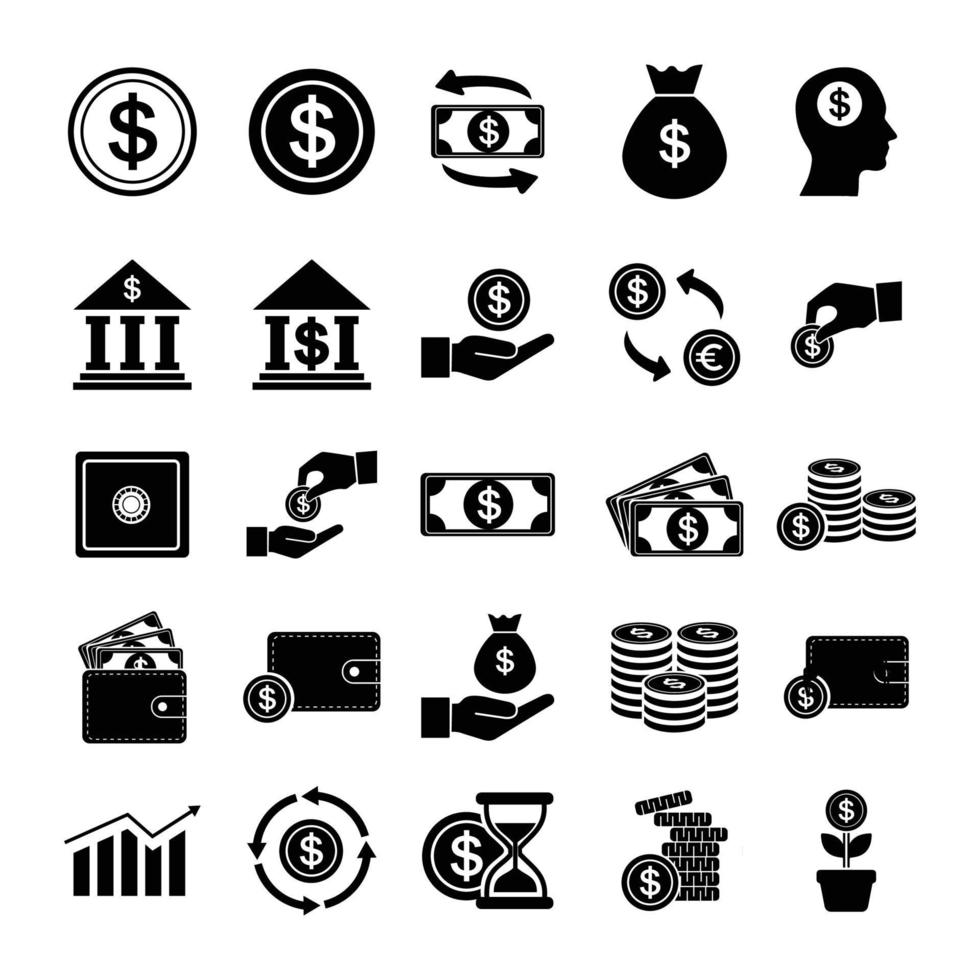 financial icon set template 2050268 Vector Art at Vecteezy