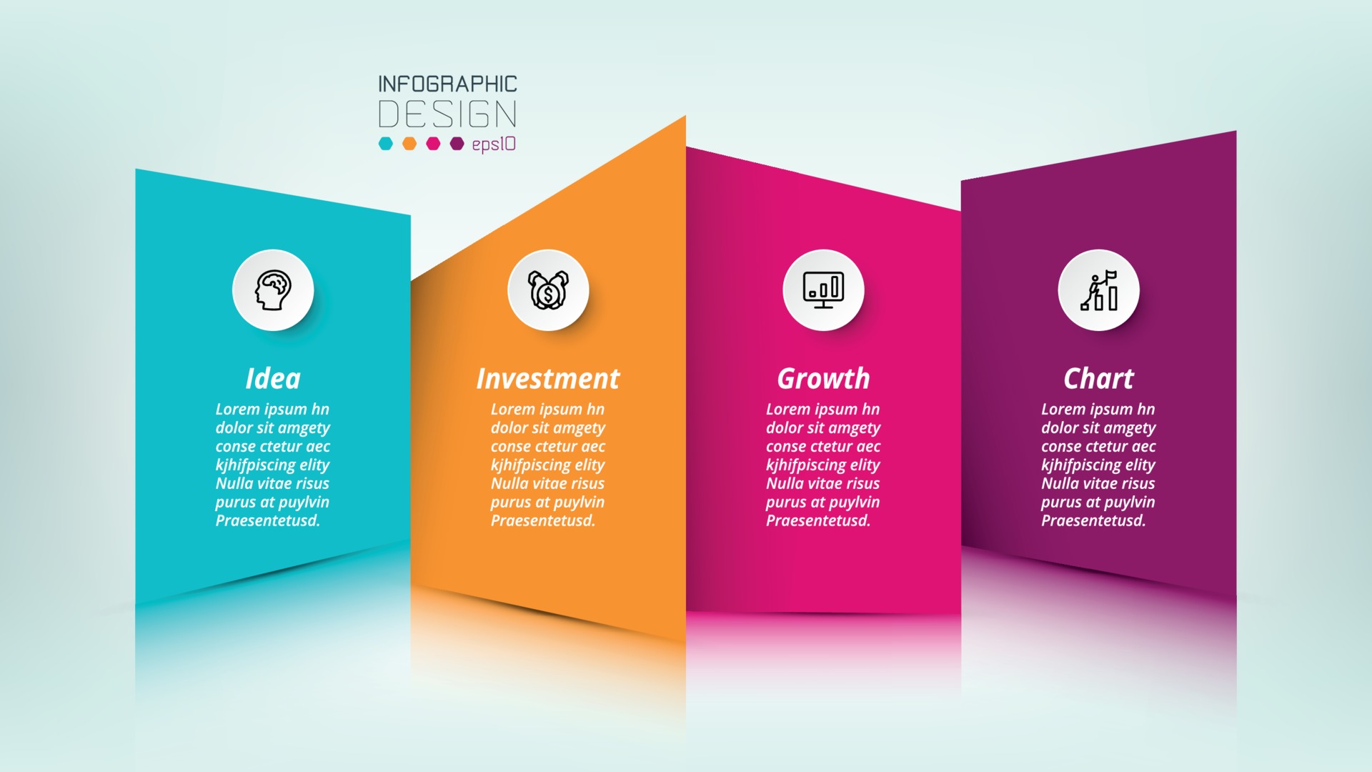 Text box design in square format for presenting information or for ...