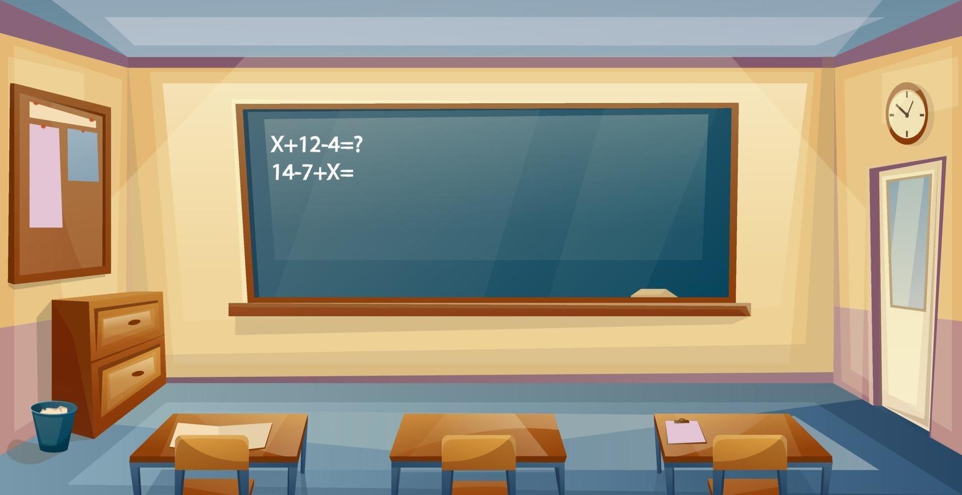 School Classroom Cartoon Background School Classroom Cartoon Background