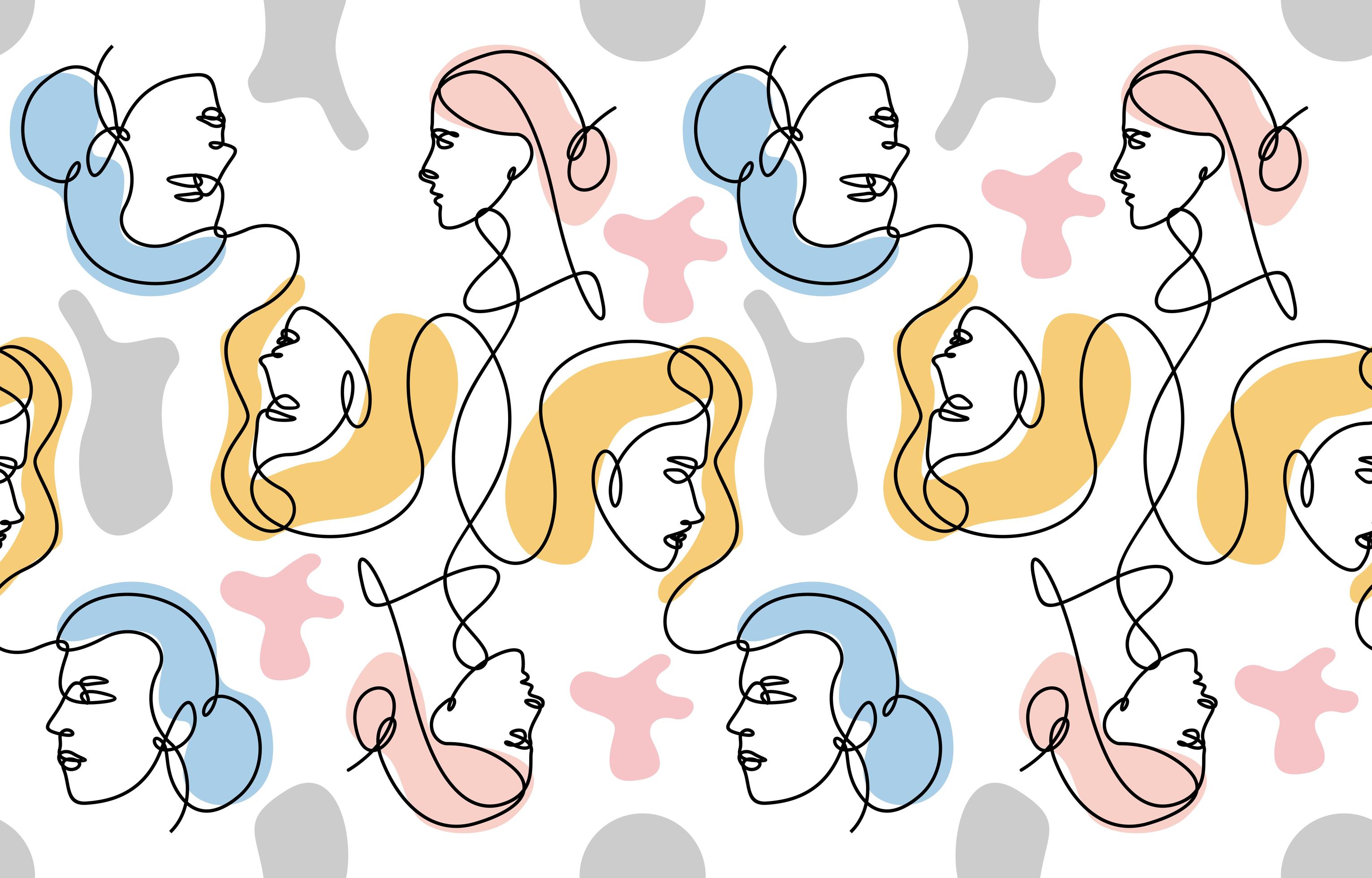 Abstract One Line Seamless Pattern Background 2056823 Vector Art at ...