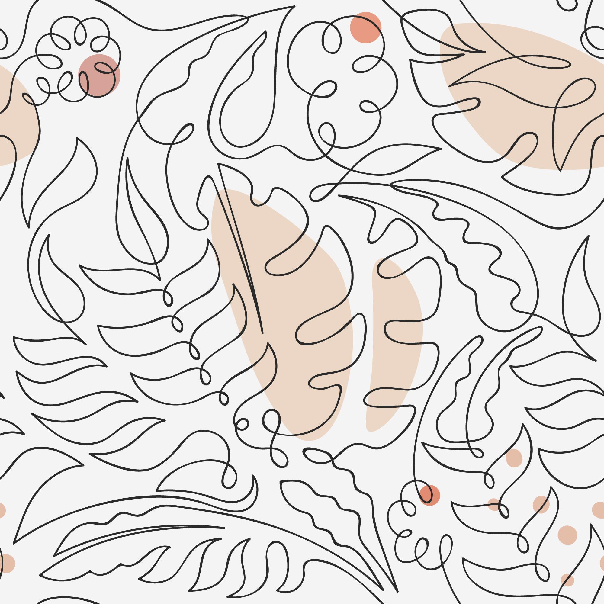 Floral One Line Art Seamless Pattern 2056888 Vector Art at Vecteezy