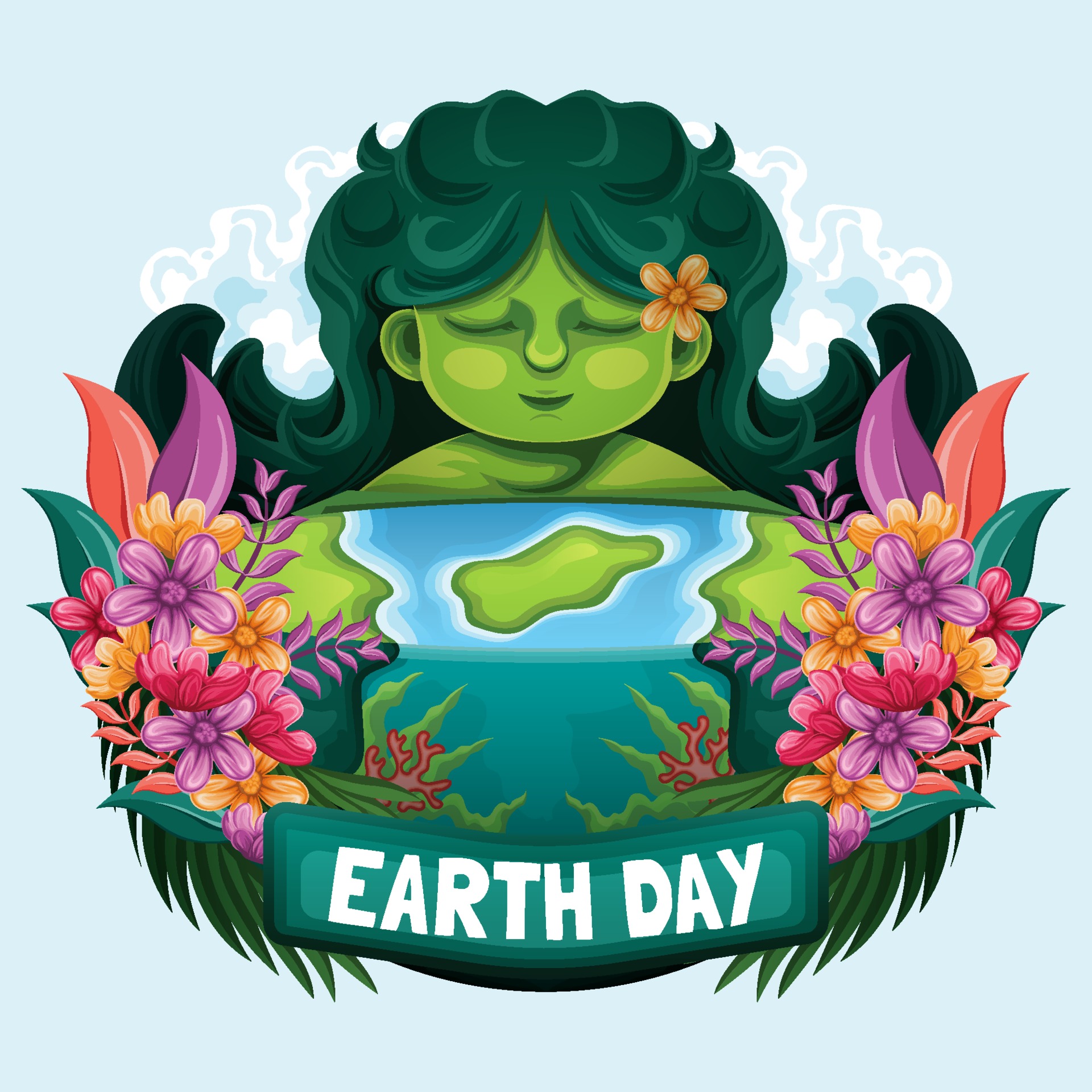 Happy Mother Earth Clip Art