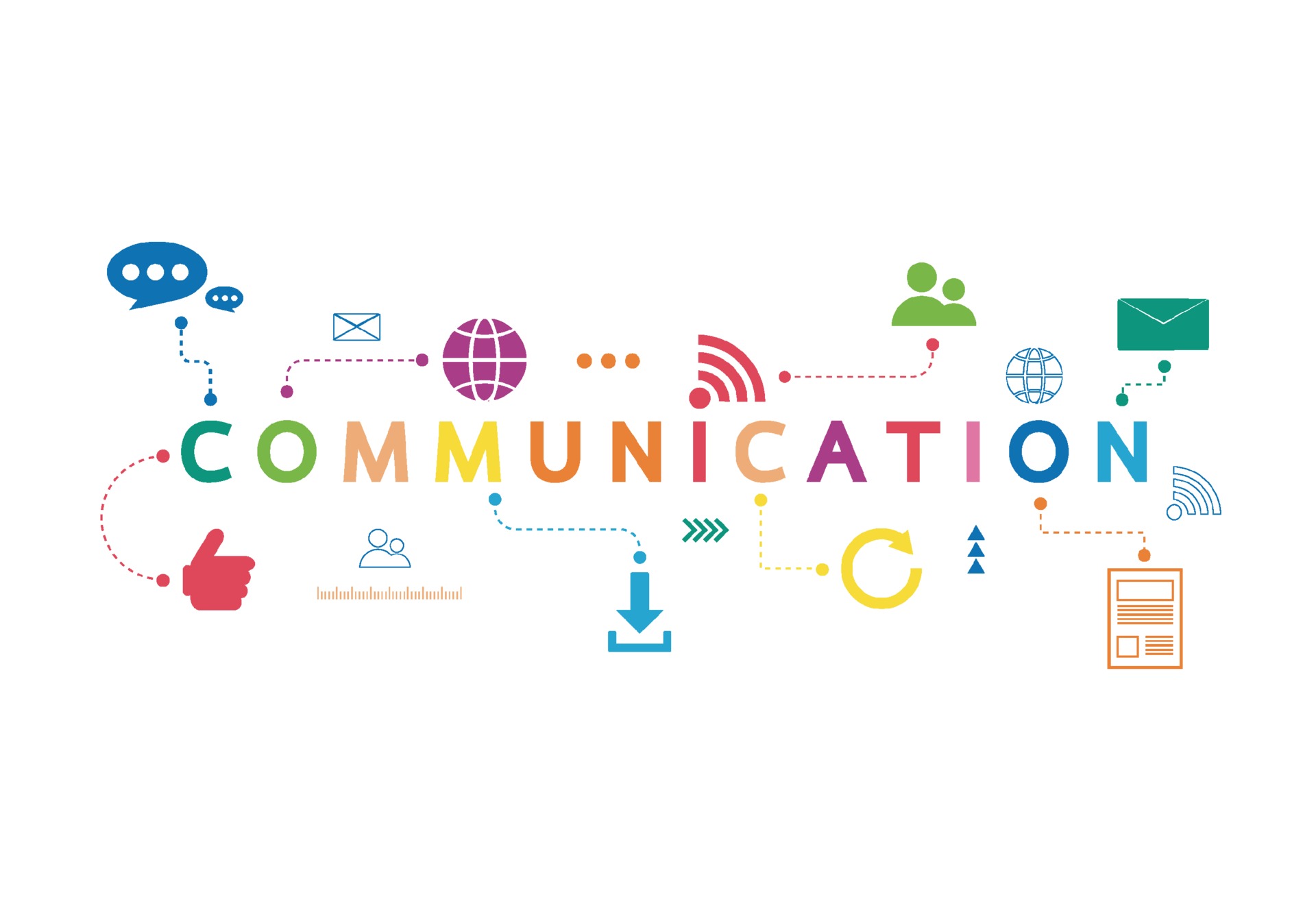 ilustración vectorial de un concepto de comunicación. la palabra ... ilustración vectorial de un concepto de comunicación. la palabra ...