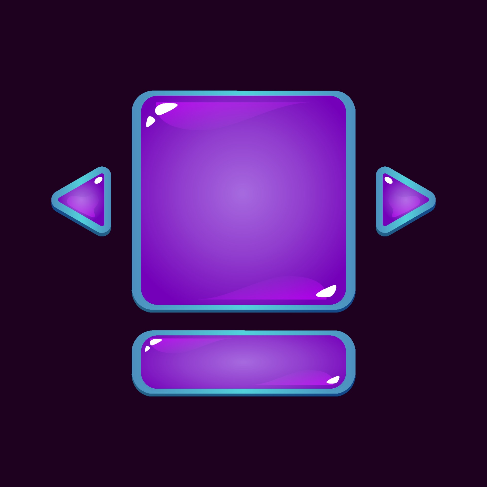 Set Of Fantasy Jelly Game Ui Board Pop Up For Gui Asset Elements Vector Illustration 2061295