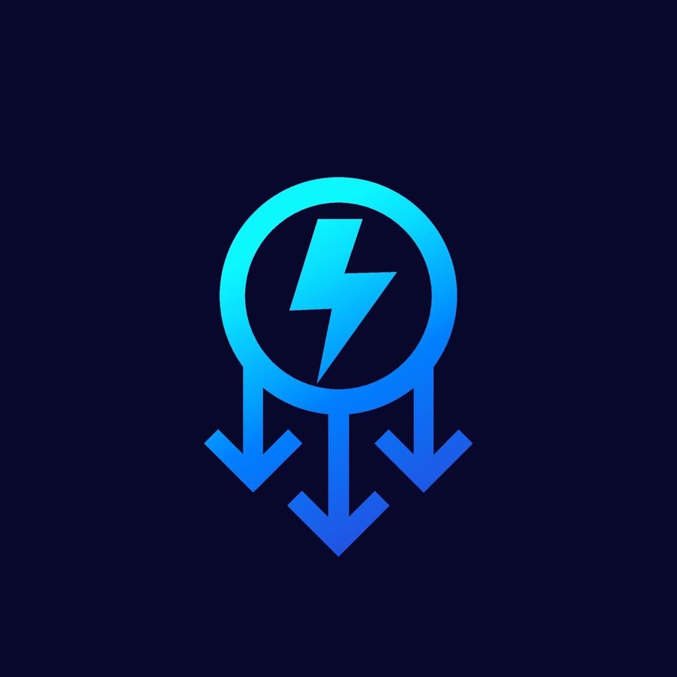 power consumption decrease, vector icon.eps 2061742 Vector Art at Vecteezy