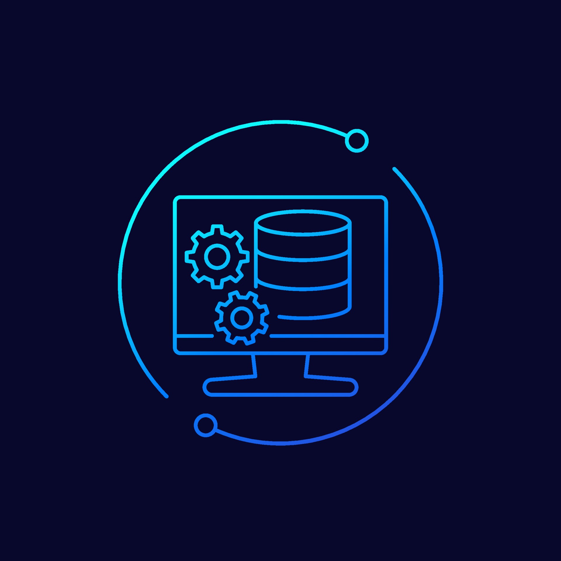 database maintenance icon, linear design.eps 2061766 Vector Art at Vecteezy