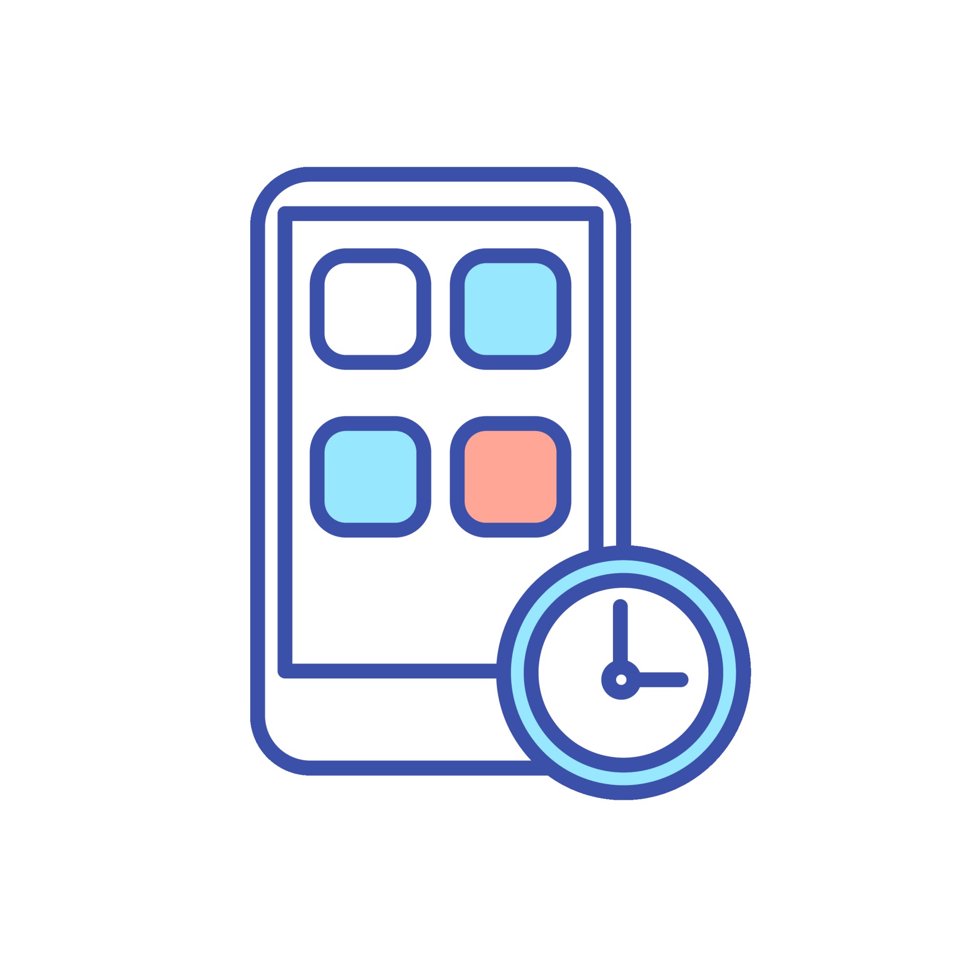 Mobile phone app block timer RGB color icon 2062503 Vector Art at Vecteezy