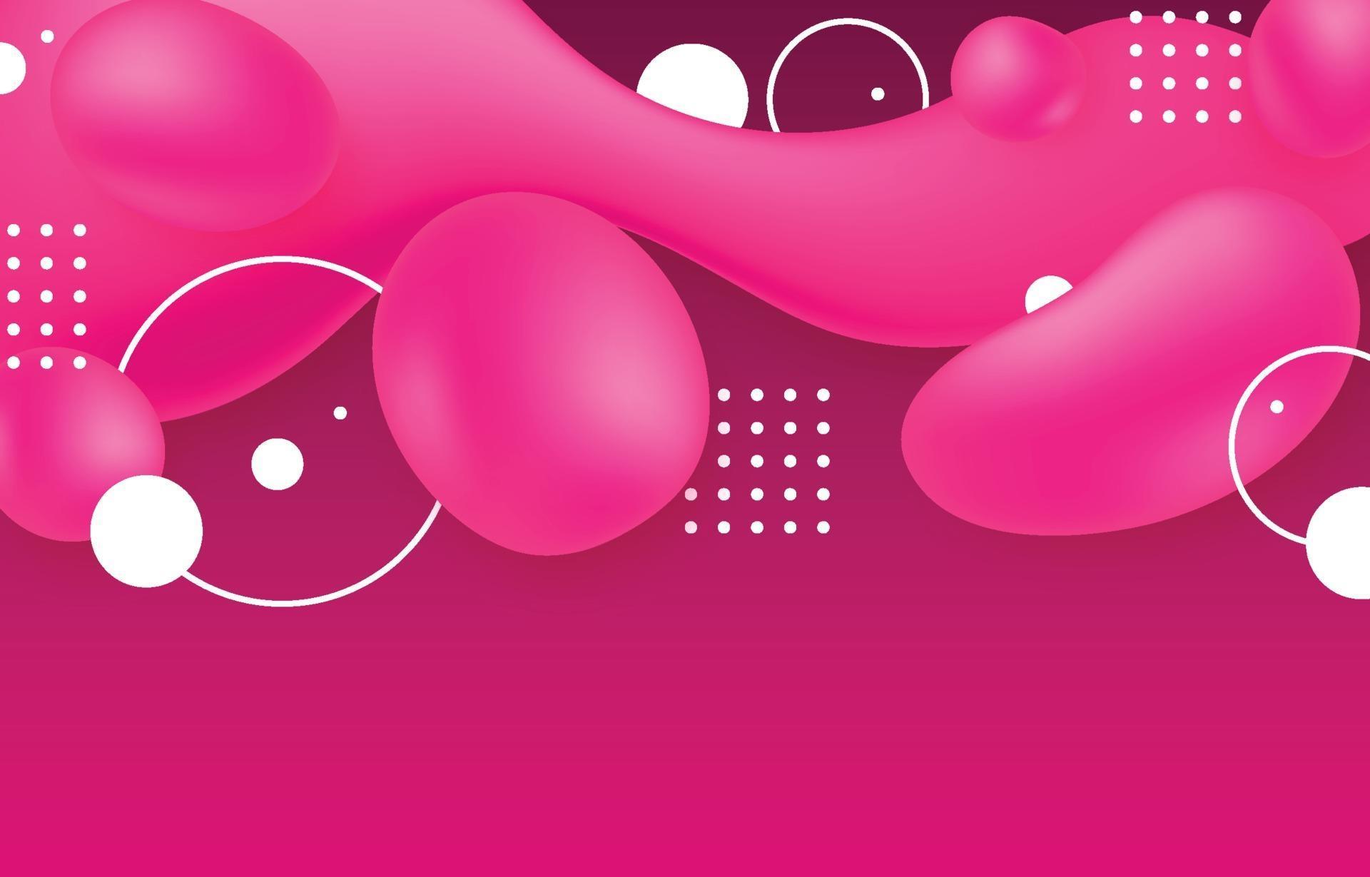 Abstract Fluid Shapes in Vivid Pink Colors Background 2062549 Vector ...
