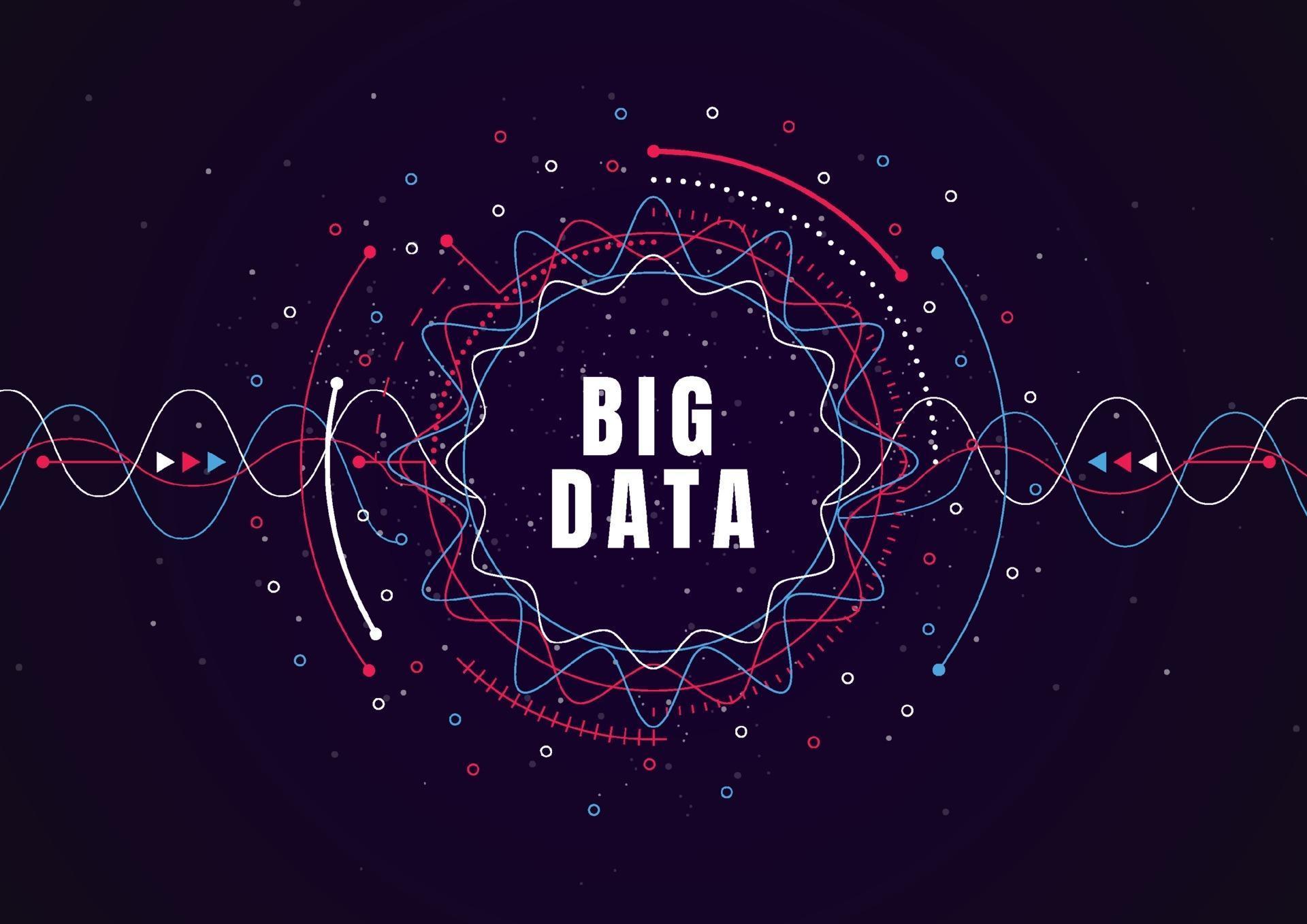 Abstract technology background with Big data. Internet connection ...