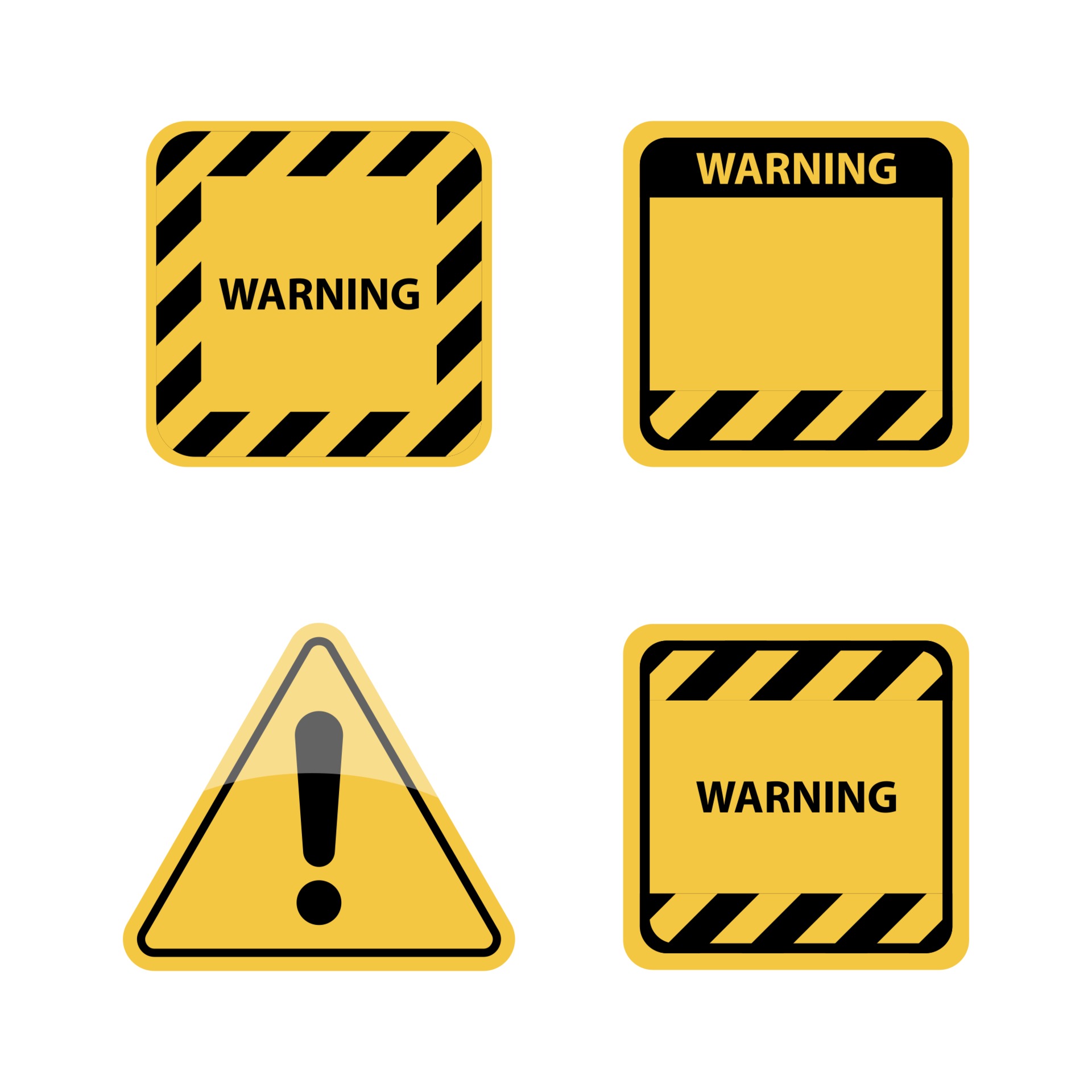 Warning sign, vector illustration 2065078 Vector Art at Vecteezy