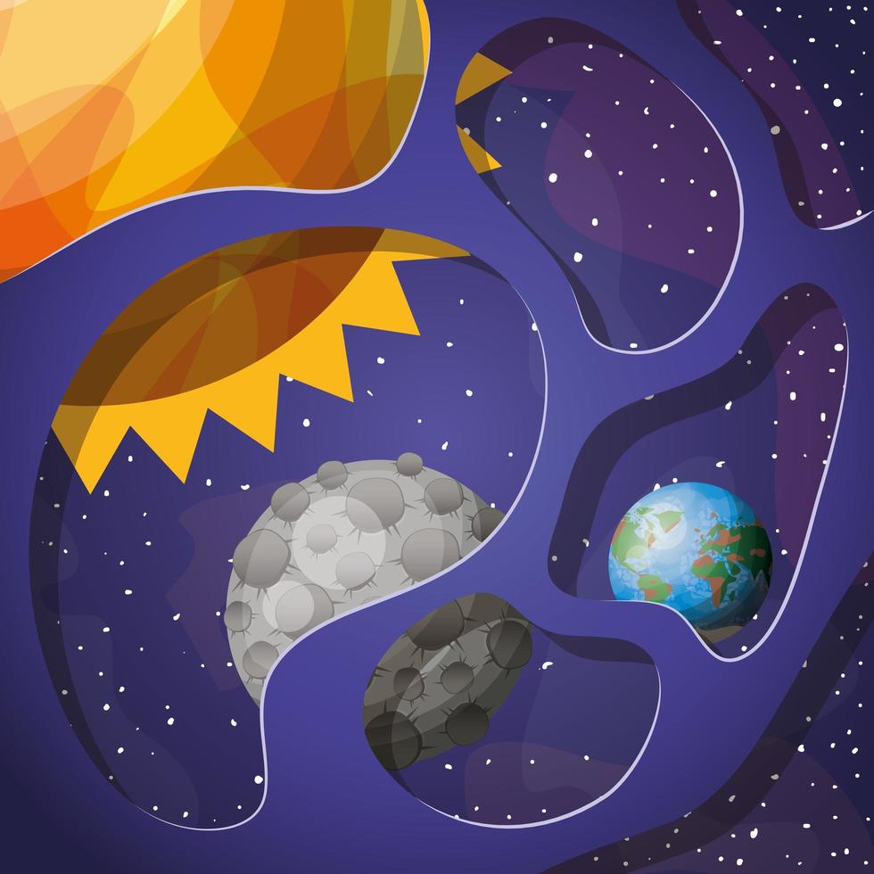 Solar system planets and sun design vector illustration 2068836 Vector ...