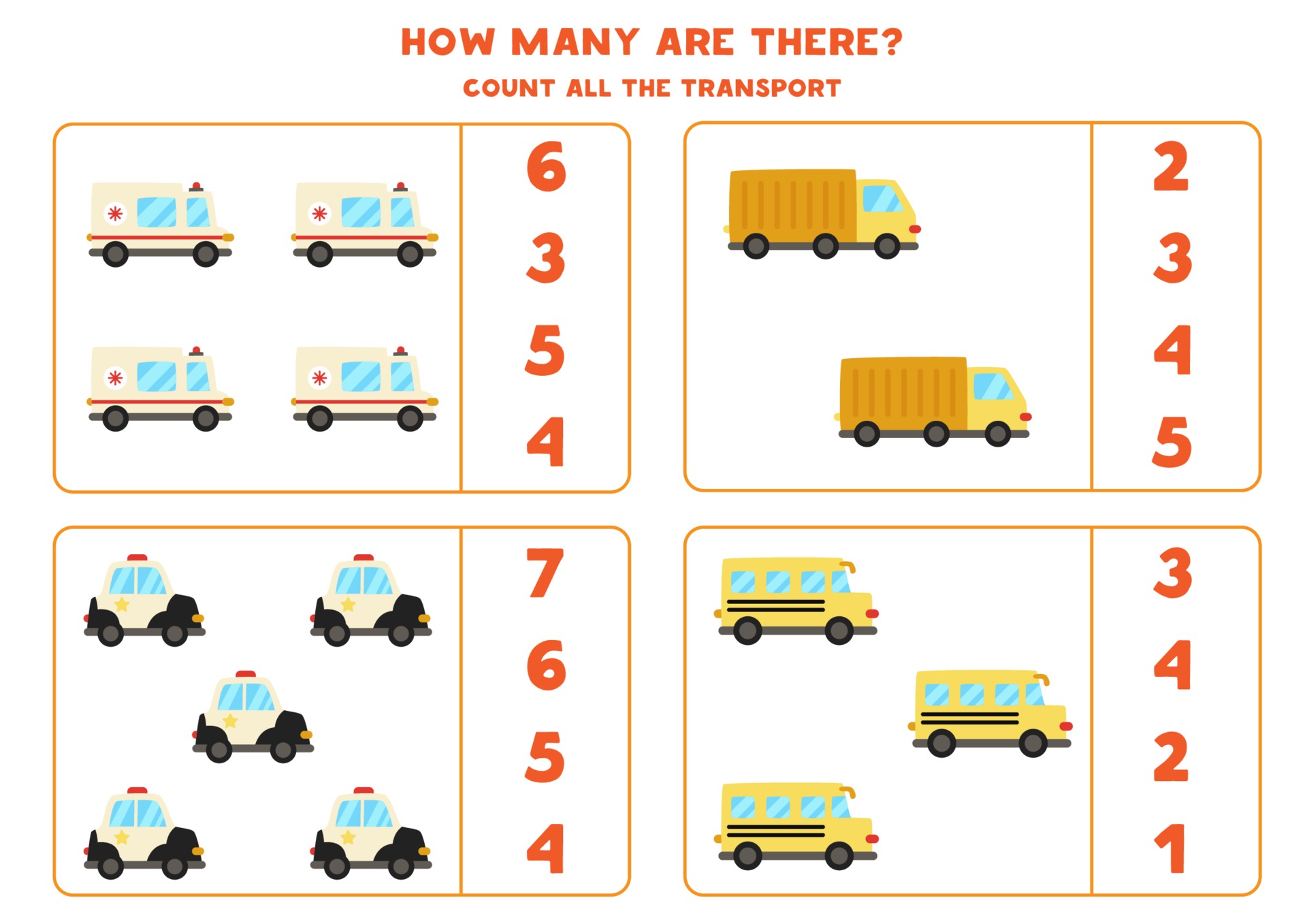 juego de matematicas. contar todos los vehículos. juegos temáticos de ... juego de matematicas. contar todos los vehículos. juegos temáticos de ...
