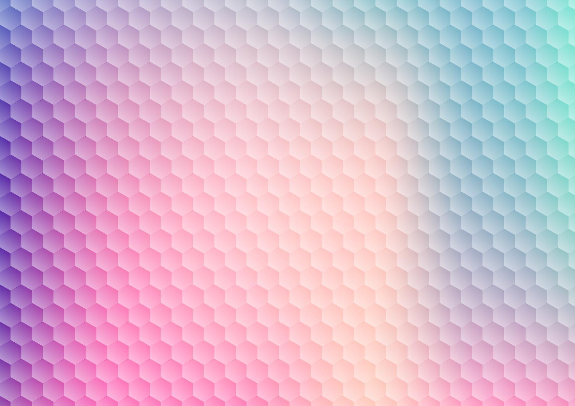 Abstract gradient vibrant color hexagon pattern background and texture ...