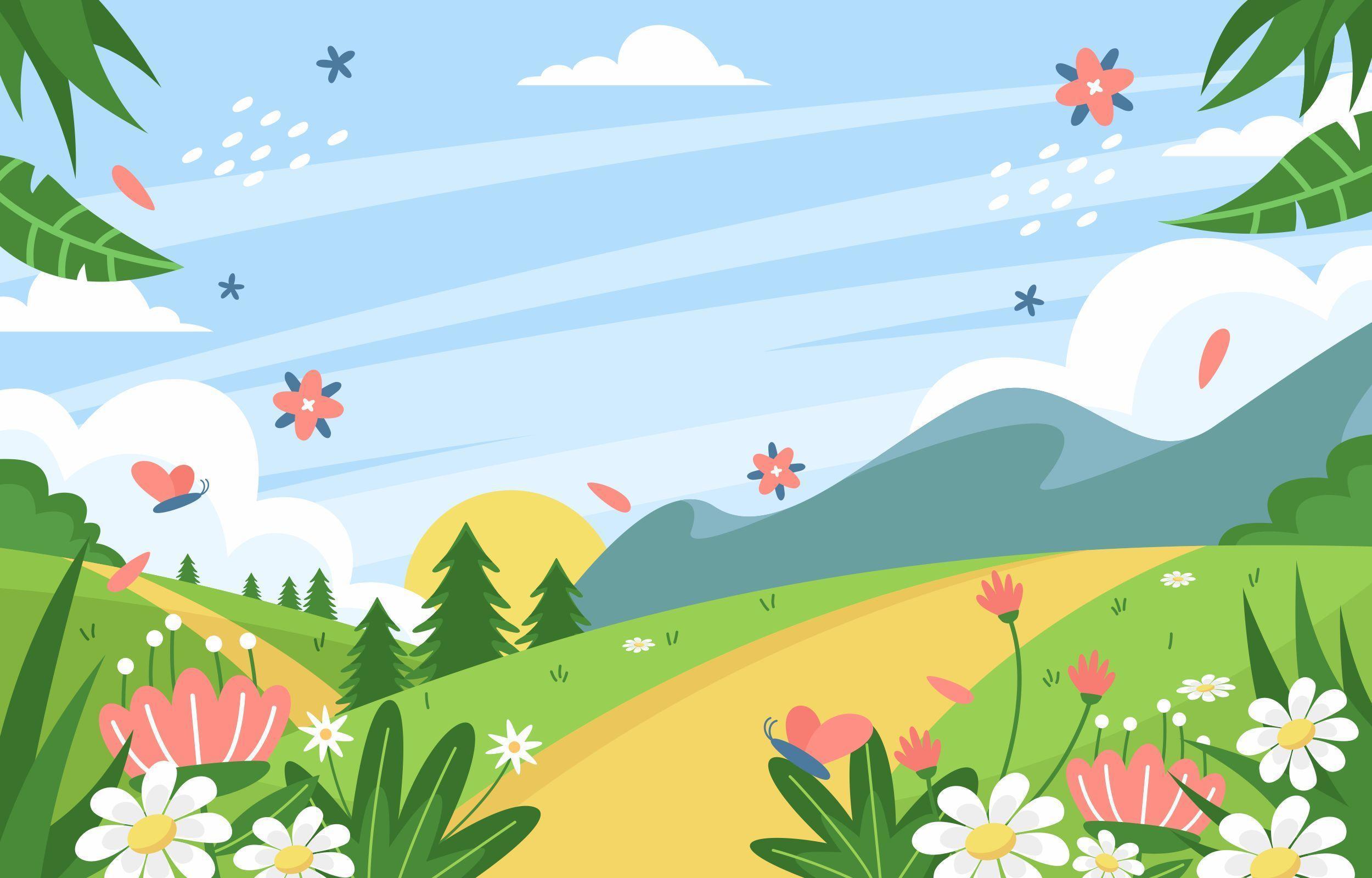 Colorful Floral Spring Background 2072008 Vector Art at Vecteezy