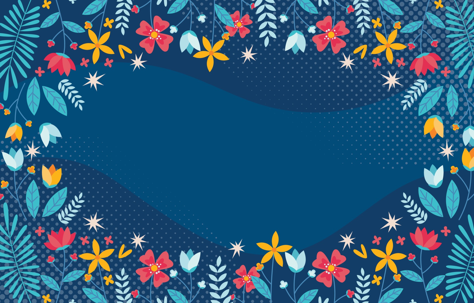 Beautiful Spring Flower and Leaves Background 2072302 Vector Art at ...