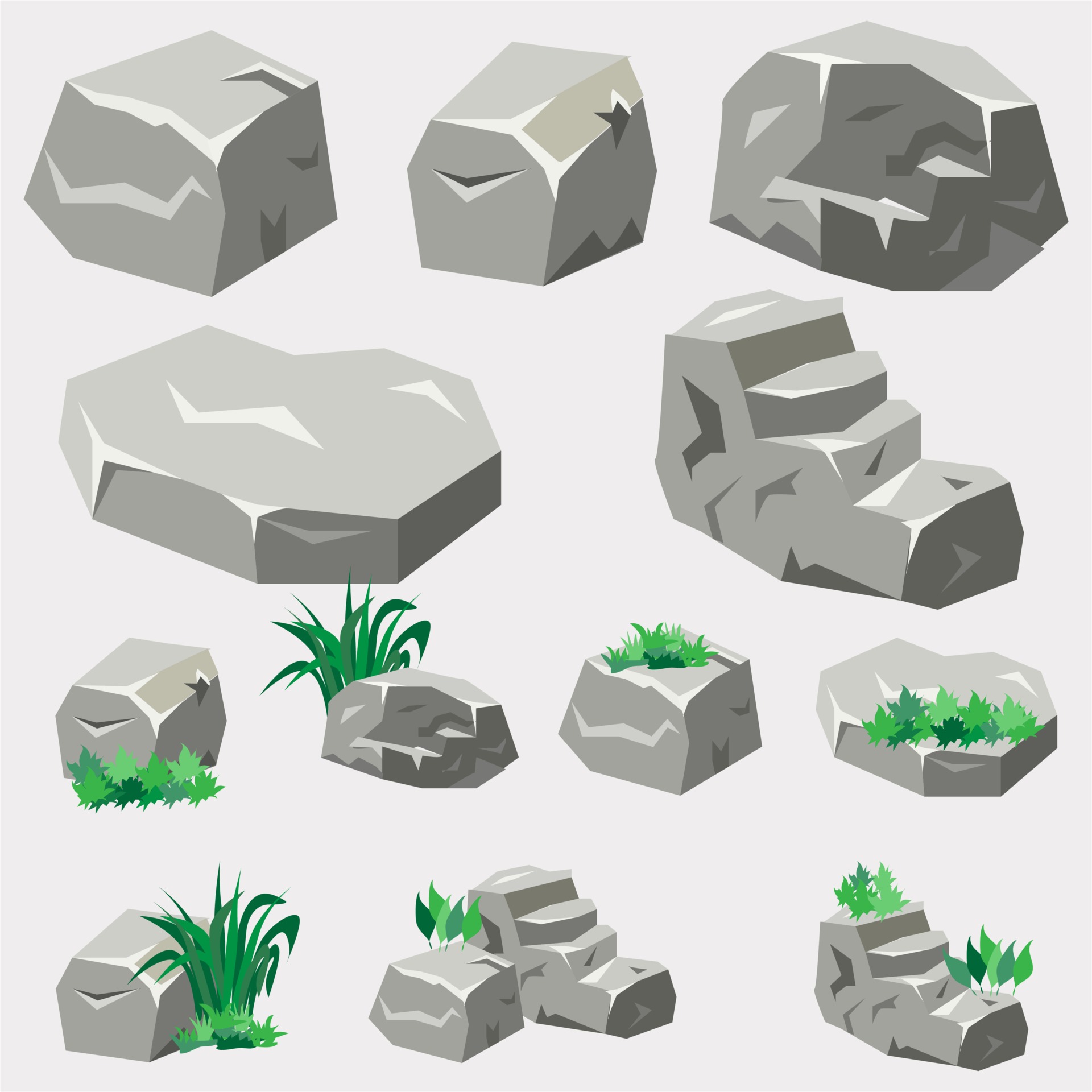 Isometric Rock Vector Art Icons And Graphics For Free Download