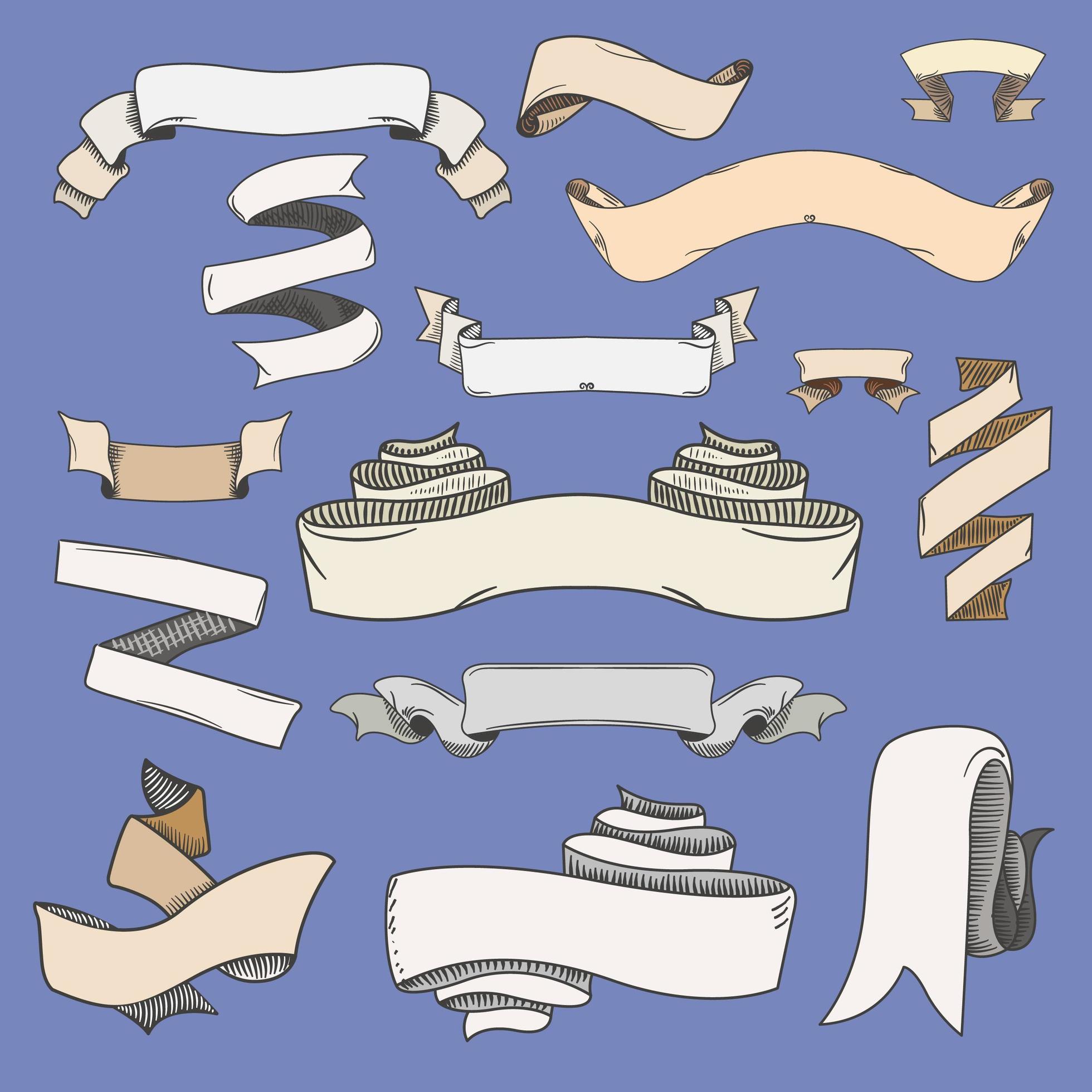 Old Script Banner Collection 2081866 Vector Art at Vecteezy