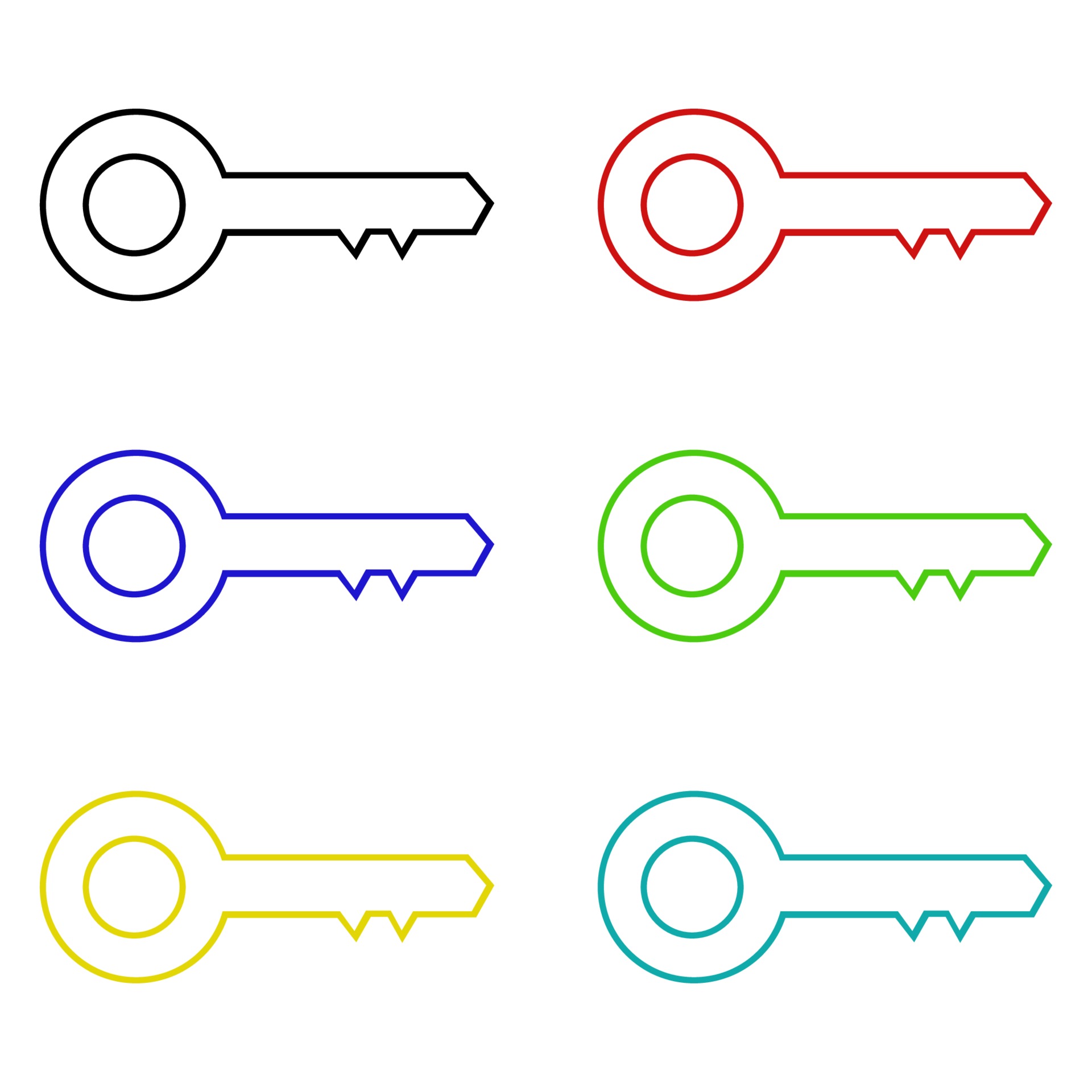 Set Of Keys On White Background 2083152 Vector Art at Vecteezy