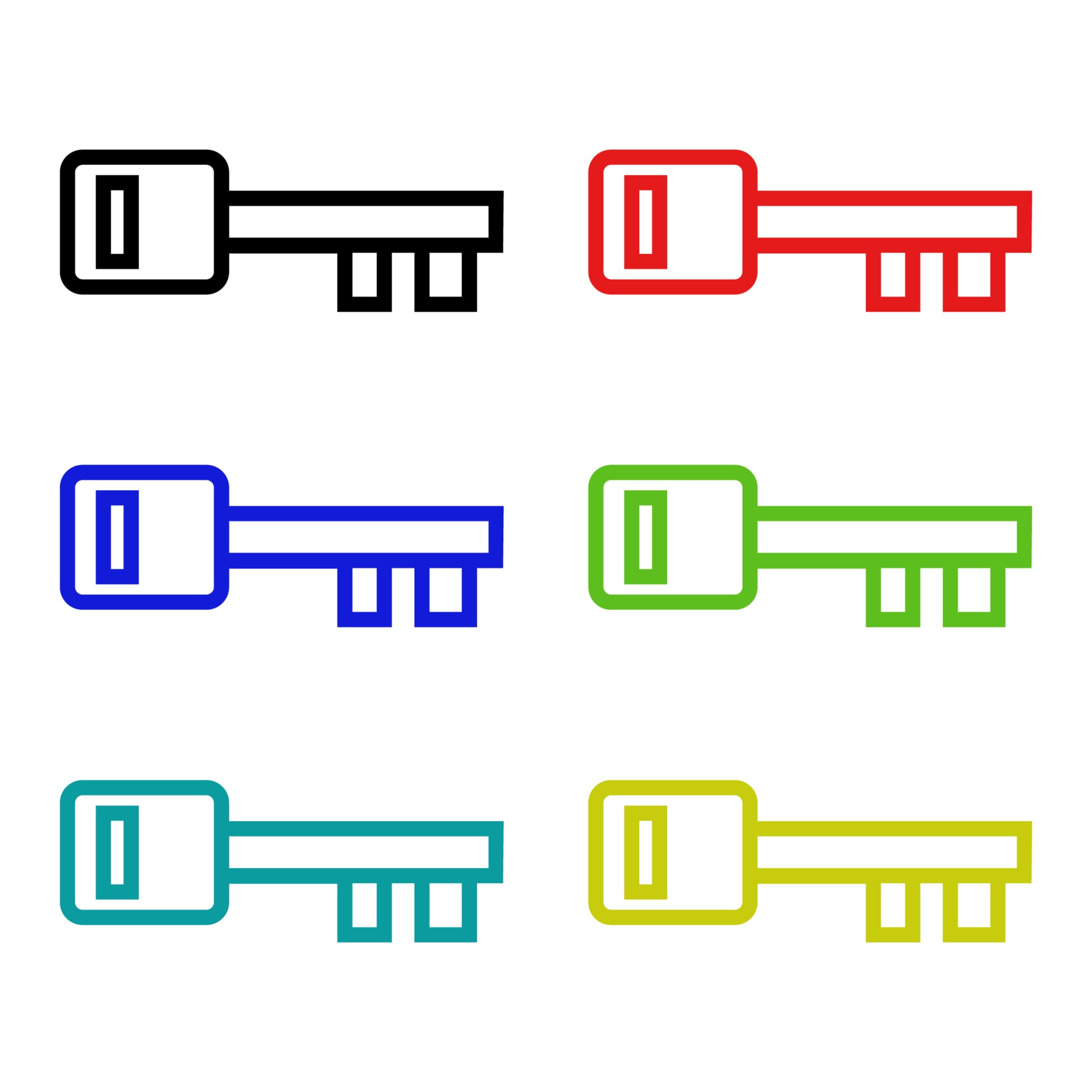 Set Of Keys On White Background 2083279 Vector Art at Vecteezy