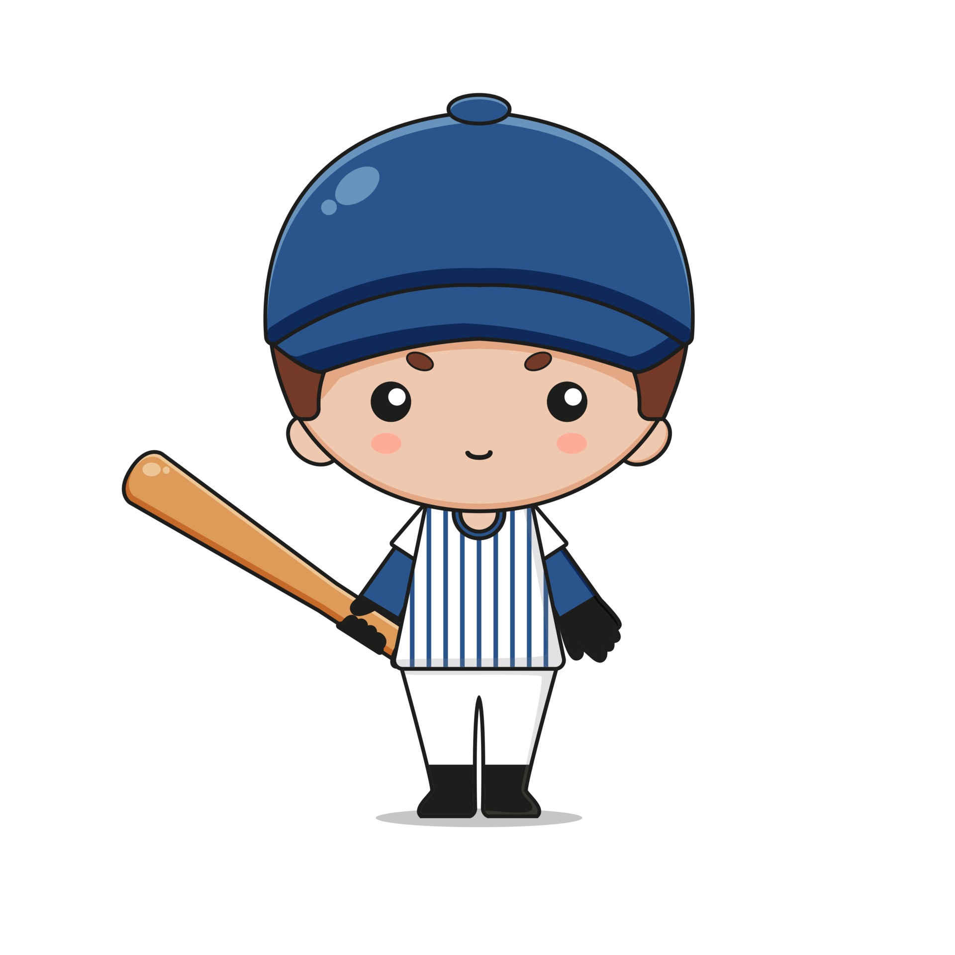 Cute baseball player character mascot design 2084294 Vector Art at Vecteezy