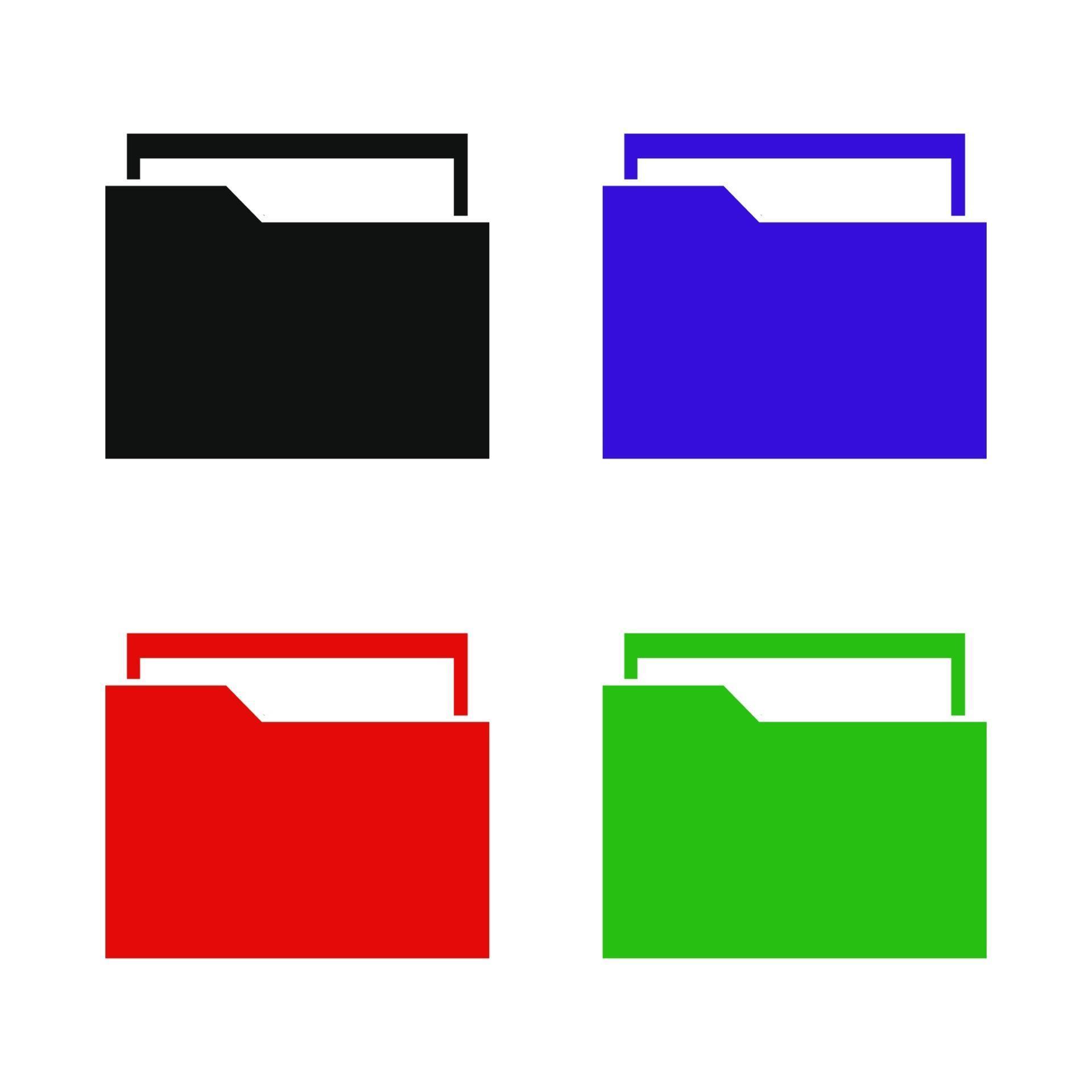 Set Of Folder On White Background 2086711 Vector Art at Vecteezy