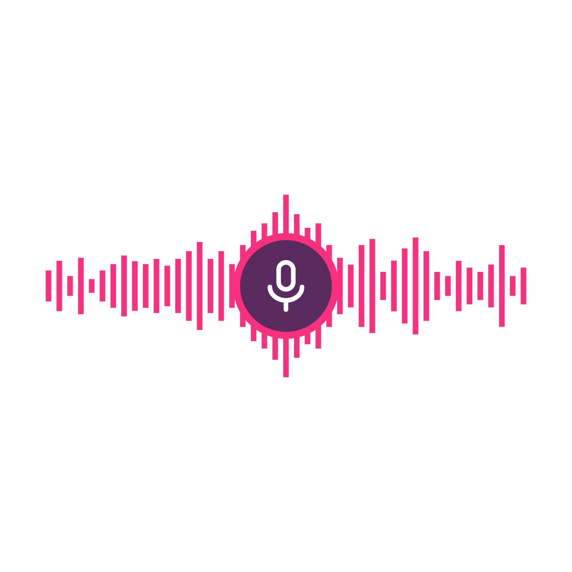 Microphone icon. Voice Recognition AI personal assistant modern ...
