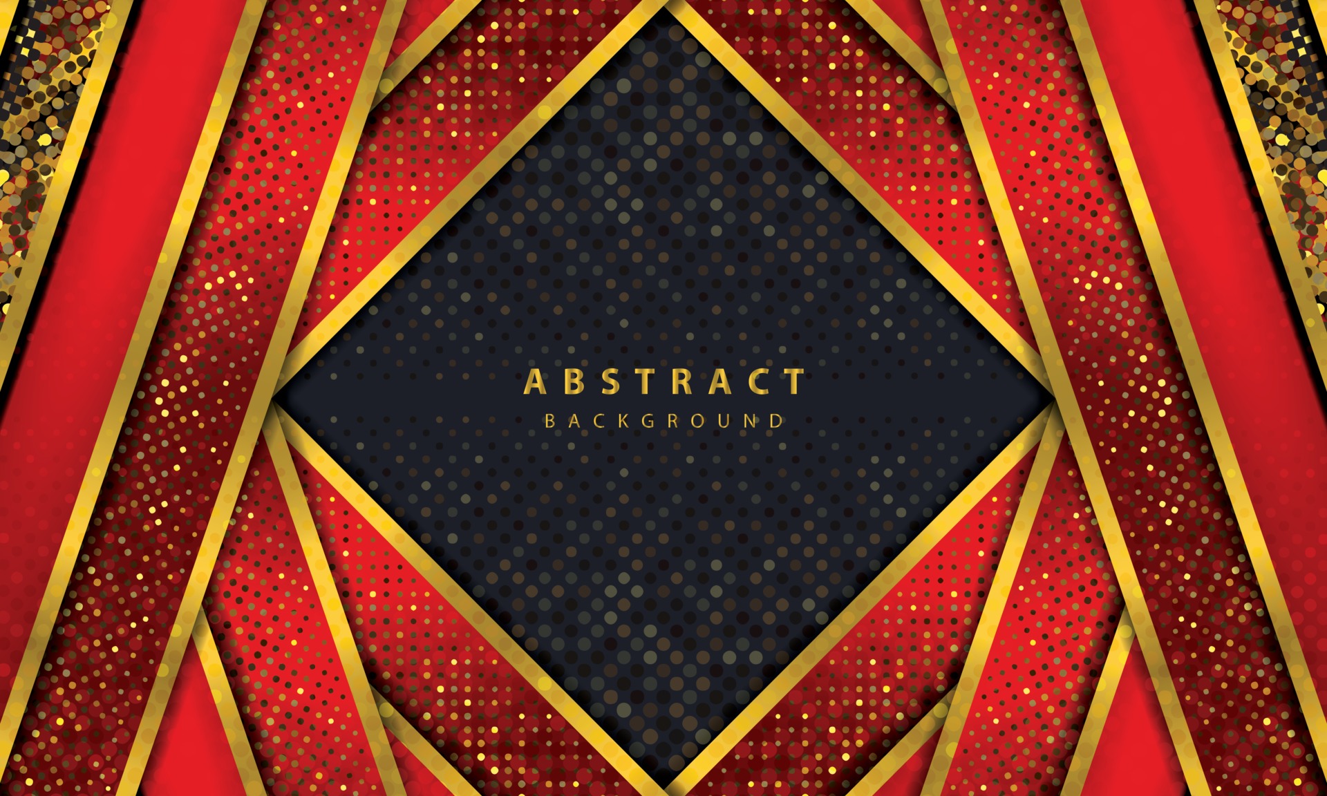 Dark Abstract Background With Black Overlap Layers Texture With Golden