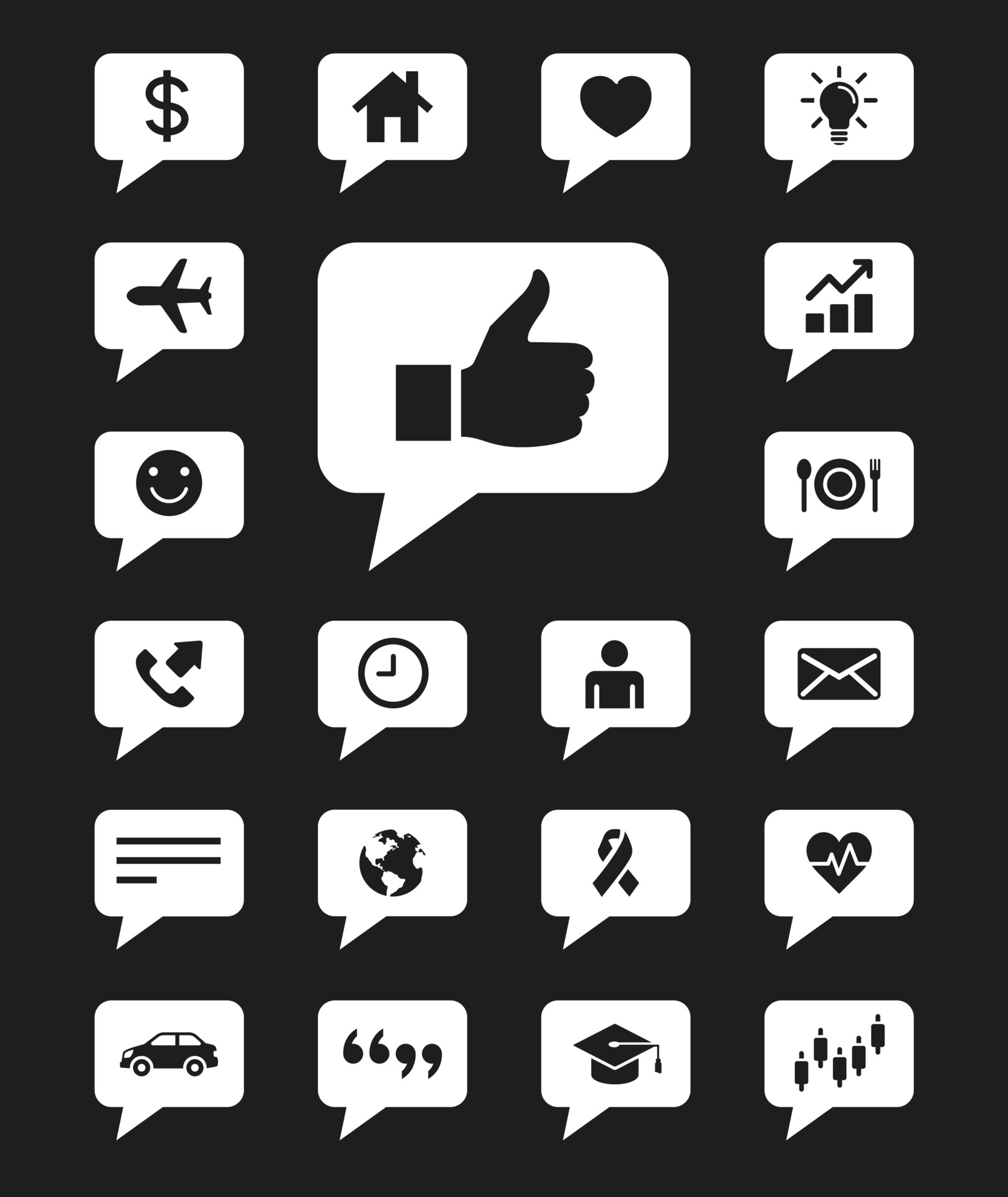 Speech bubbles icons set. Vector illustrations. 2094557 Vector Art at ... Speech bubbles icons set. Vector illustrations. 2094557 Vector Art at ...