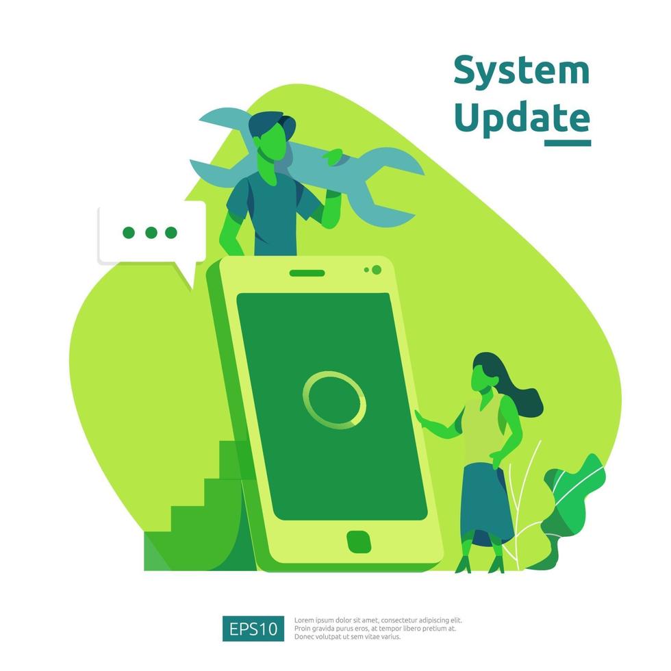 Update Progress Concept Of Operation System Data Synchronize Process And Installation Program