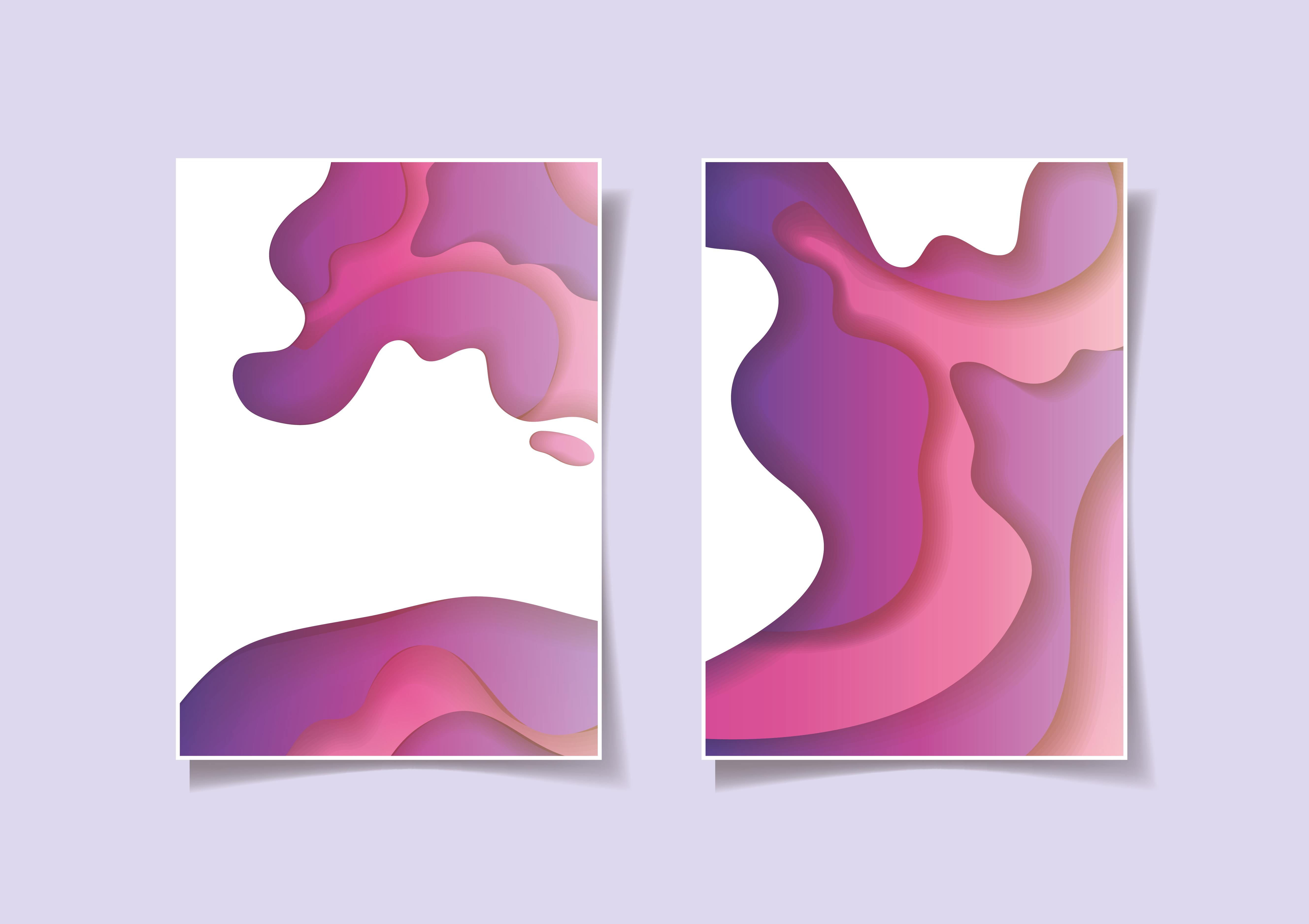 Purple waves background set 2098283 Vector Art at Vecteezy