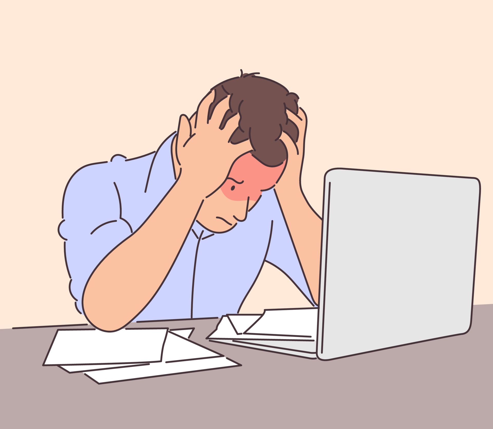 Computer User Frustration Clipart