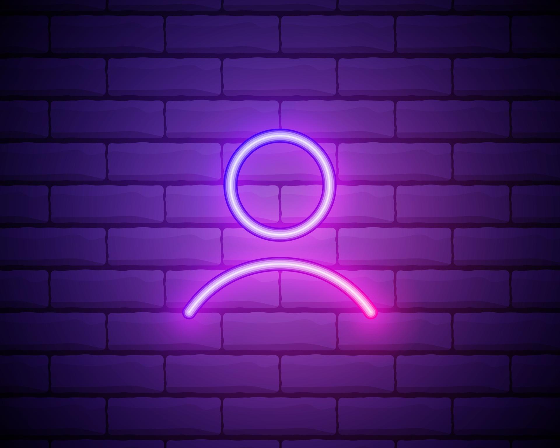 Male Silhouette Neon Light Icon Gentlemen Wc Door Glowing Sign Mens Clothes Department Store