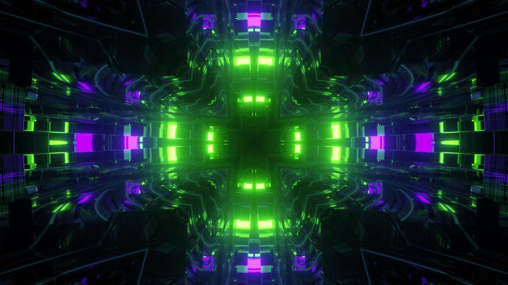 Futuristic neon illumination pattern 3d illustration 2100806 Stock ...