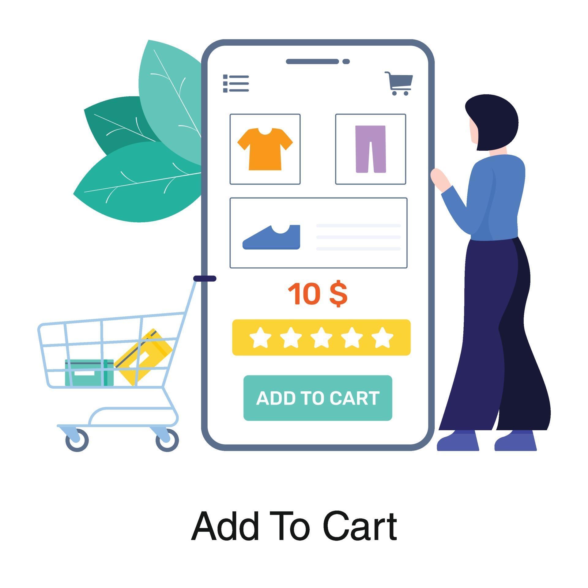 Add to Cart Concept 2107790 Vector Art at Vecteezy