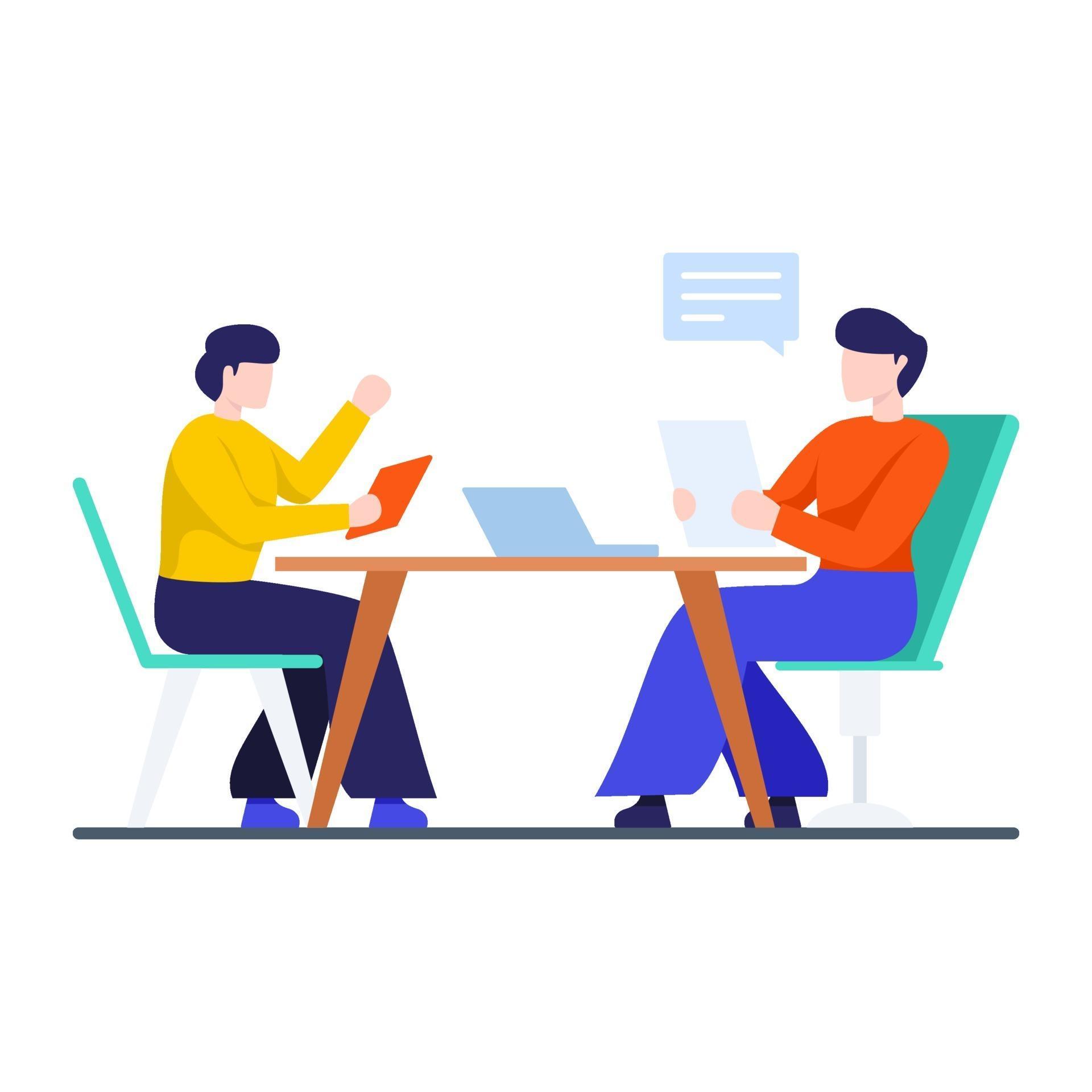 Job Interview Conversation Concept 2108110 Vector Art at Vecteezy Job Interview Conversation Concept 2108110 Vector Art at Vecteezy