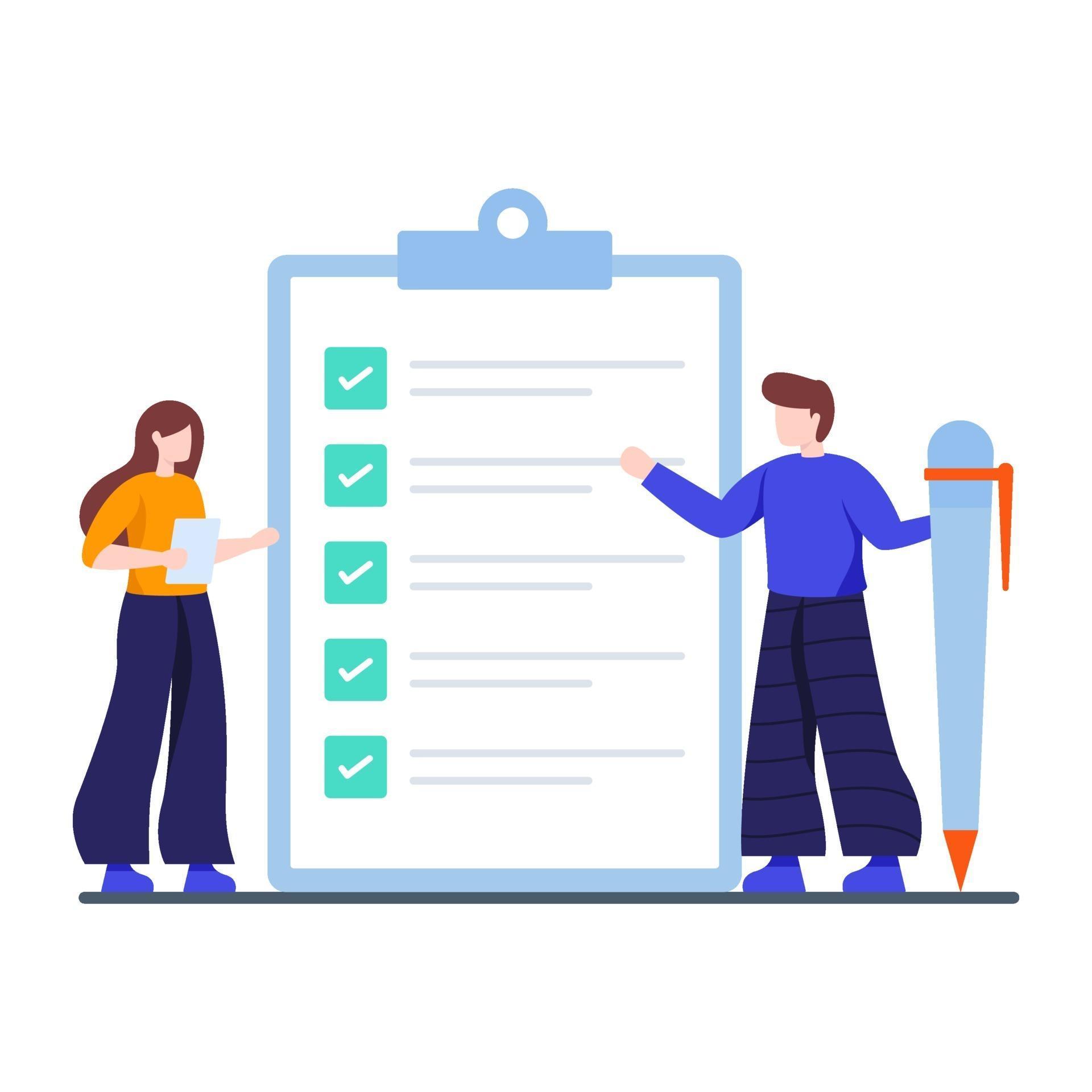 Task Completion Checklist Concept 2108125 Vector Art at Vecteezy