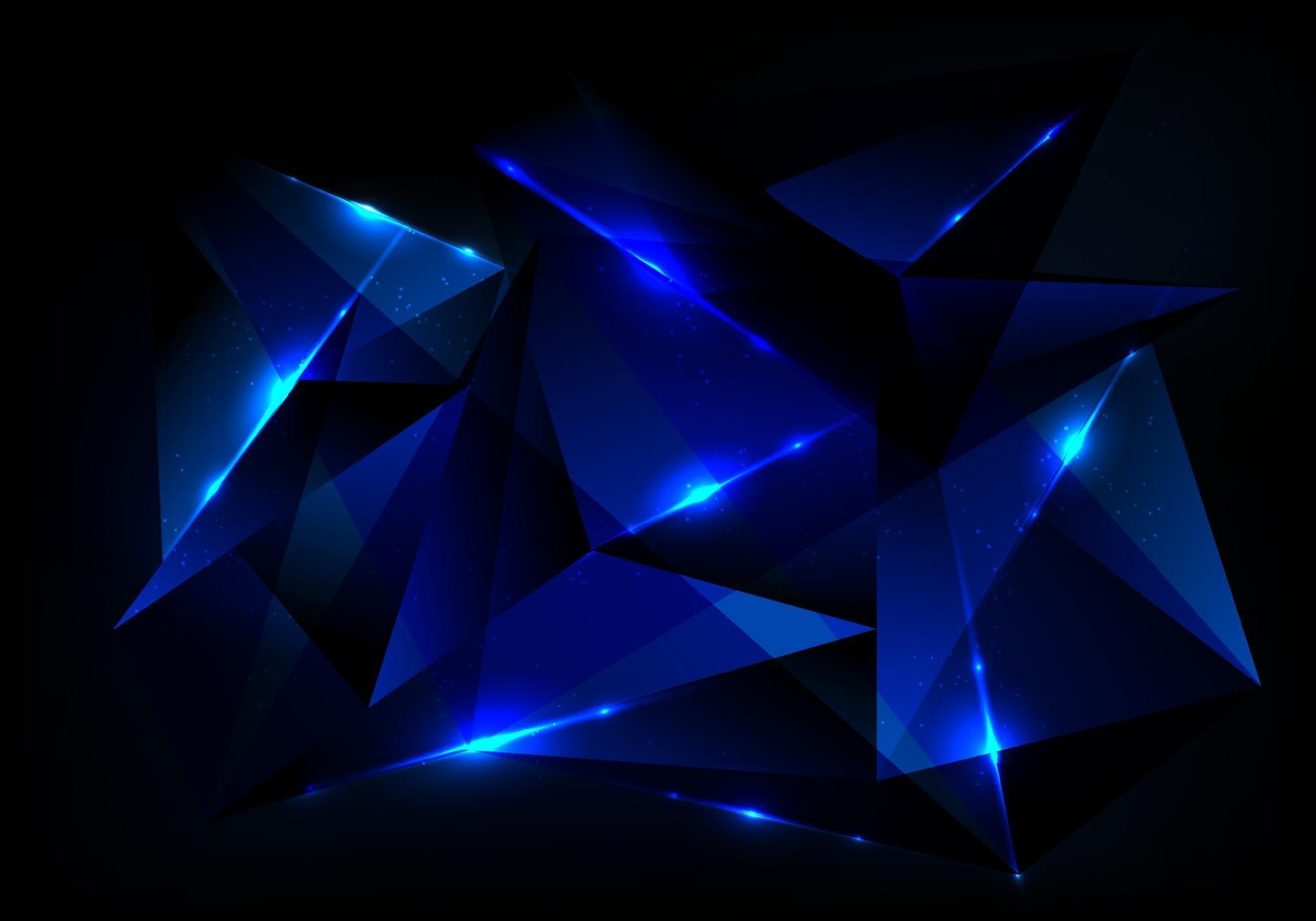 Abstract futuristic technology concept with blue polygonal pattern and ... Abstract futuristic technology concept with blue polygonal pattern and ...