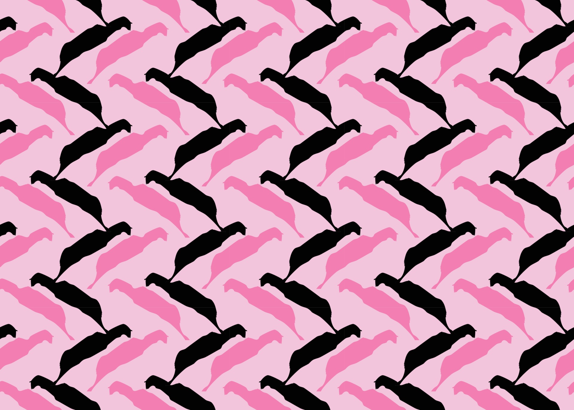 Hand drawn, pink, black color shapes seamless pattern 2125579 Vector ...