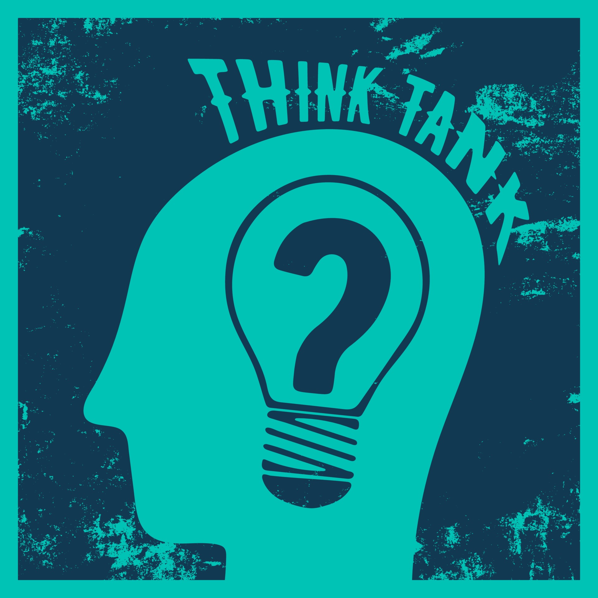 Think tank quote typography for t-shirt stamp, tee print, applique ...
