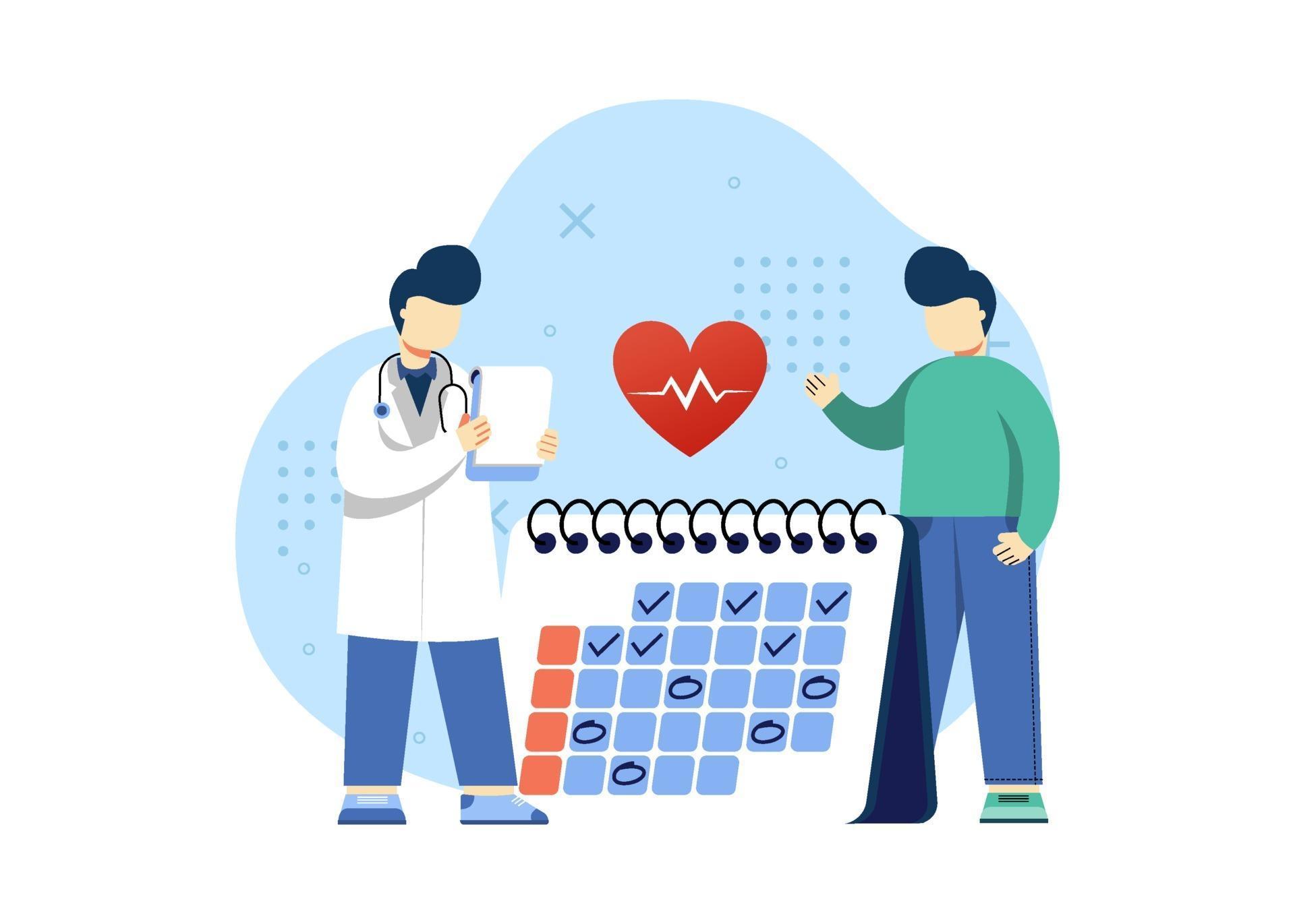 Medical And Healthcare Concept Vector Illustration Schedule Medical