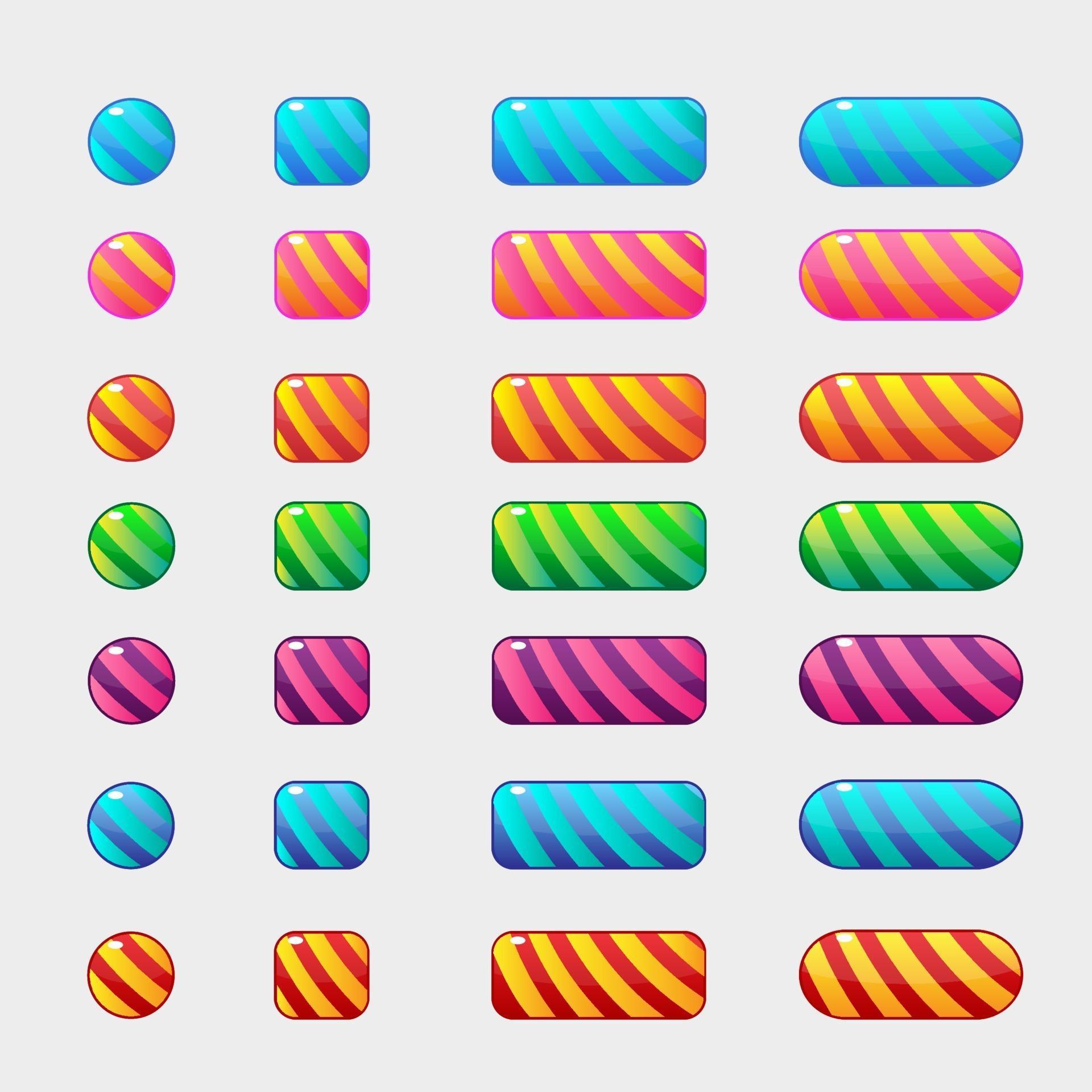 Different Shapes User Interface Button Set 2127607 Vector Art at Vecteezy