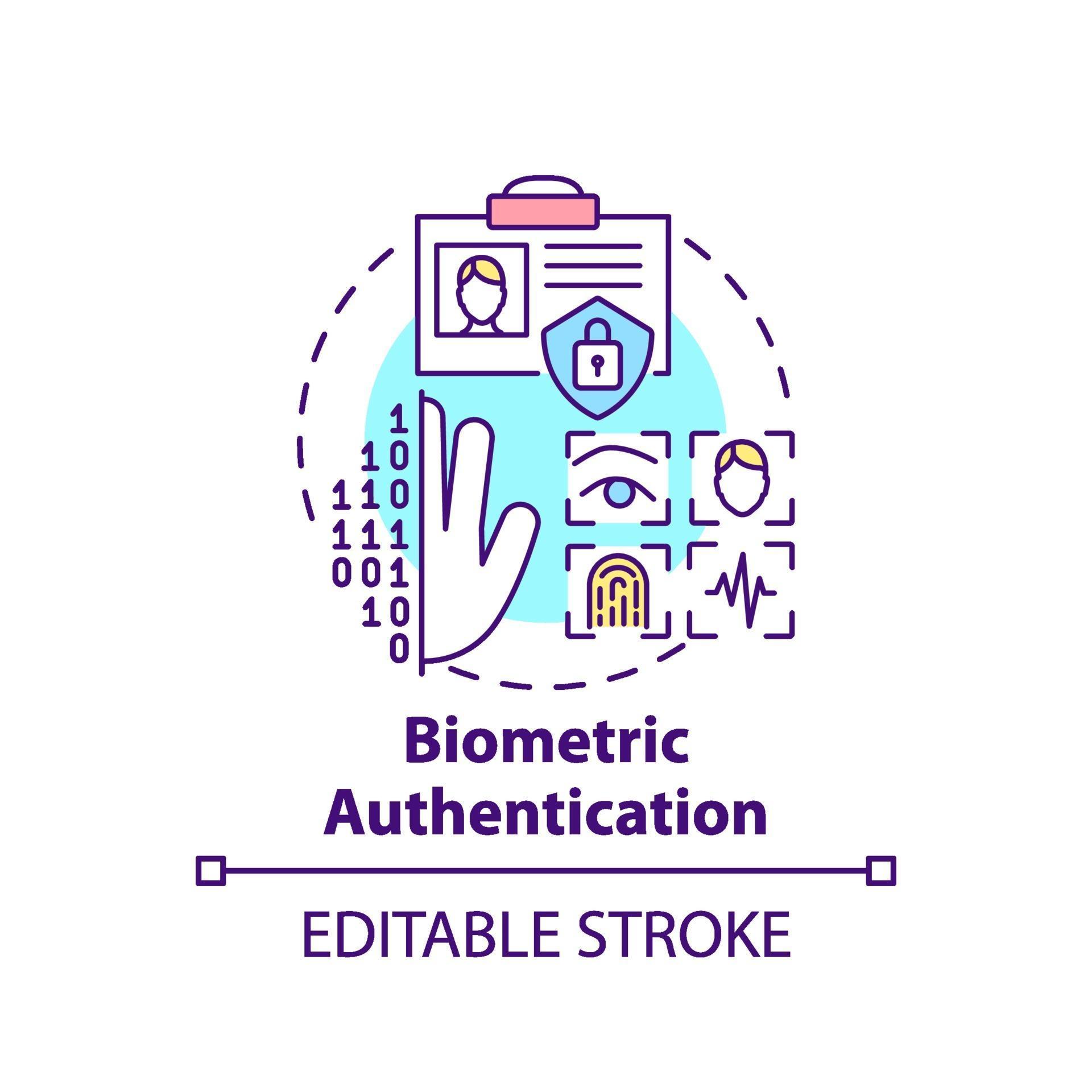 Biometric authentication concept icon 2127774 Vector Art at Vecteezy Biometric authentication concept icon 2127774 Vector Art at Vecteezy
