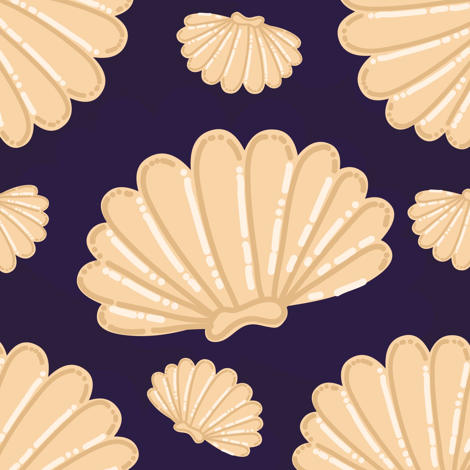 Shells Pattern Vector 2130241 Vector Art at Vecteezy