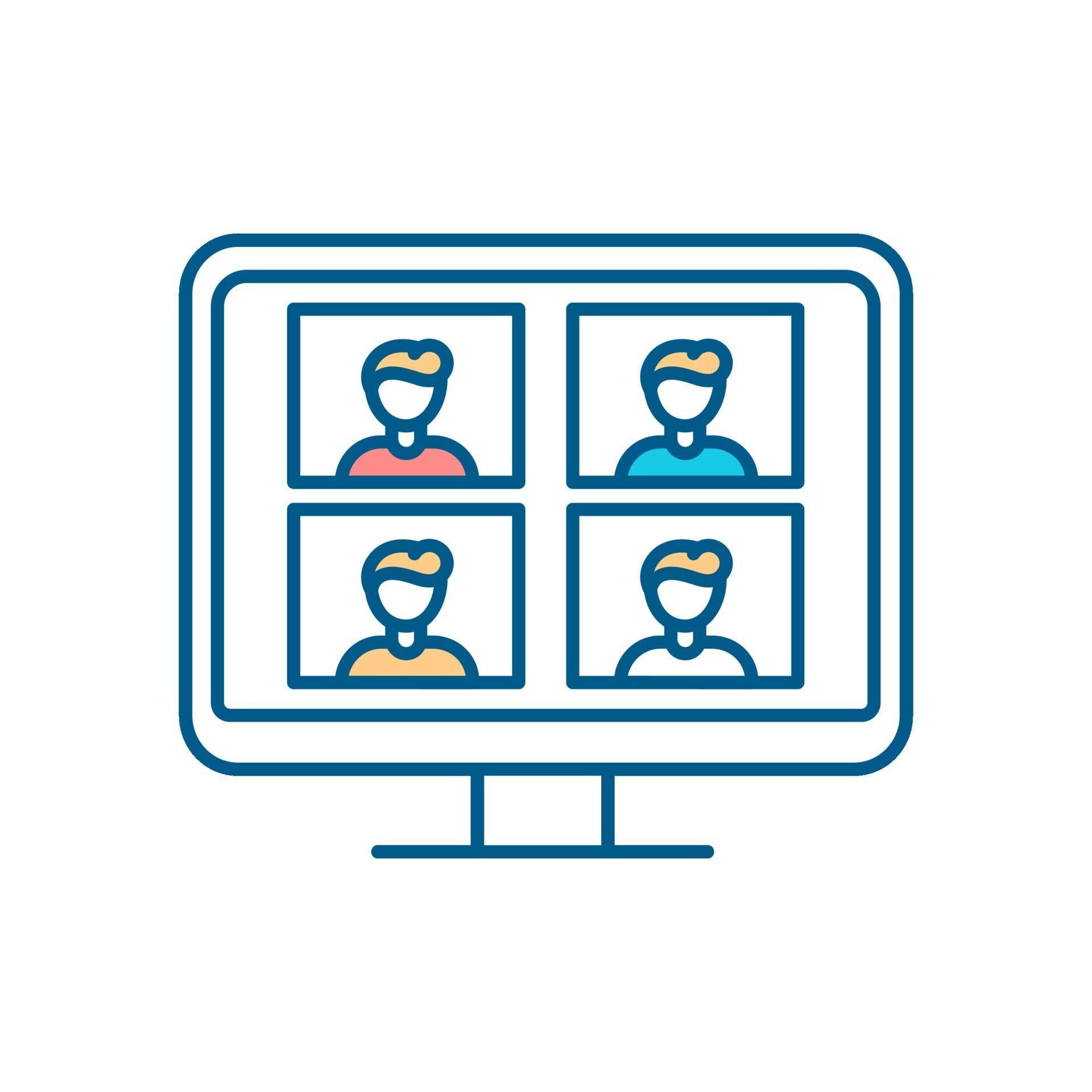 Virtual Classroom Rgb Color Icon 2131148 Vector Art At Vecteezy
