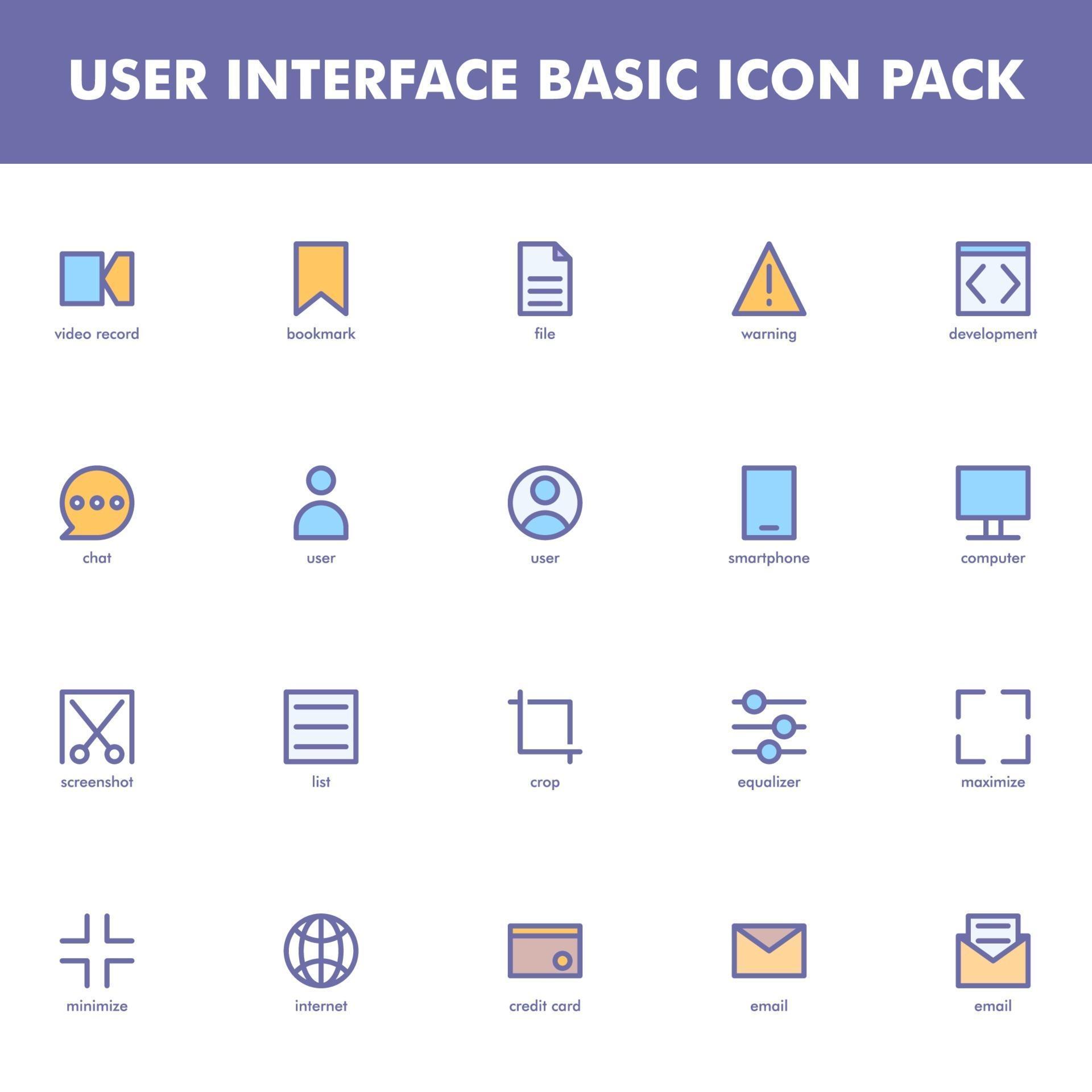 User Interface Icon Pack Isolated On White Background For Your Web
